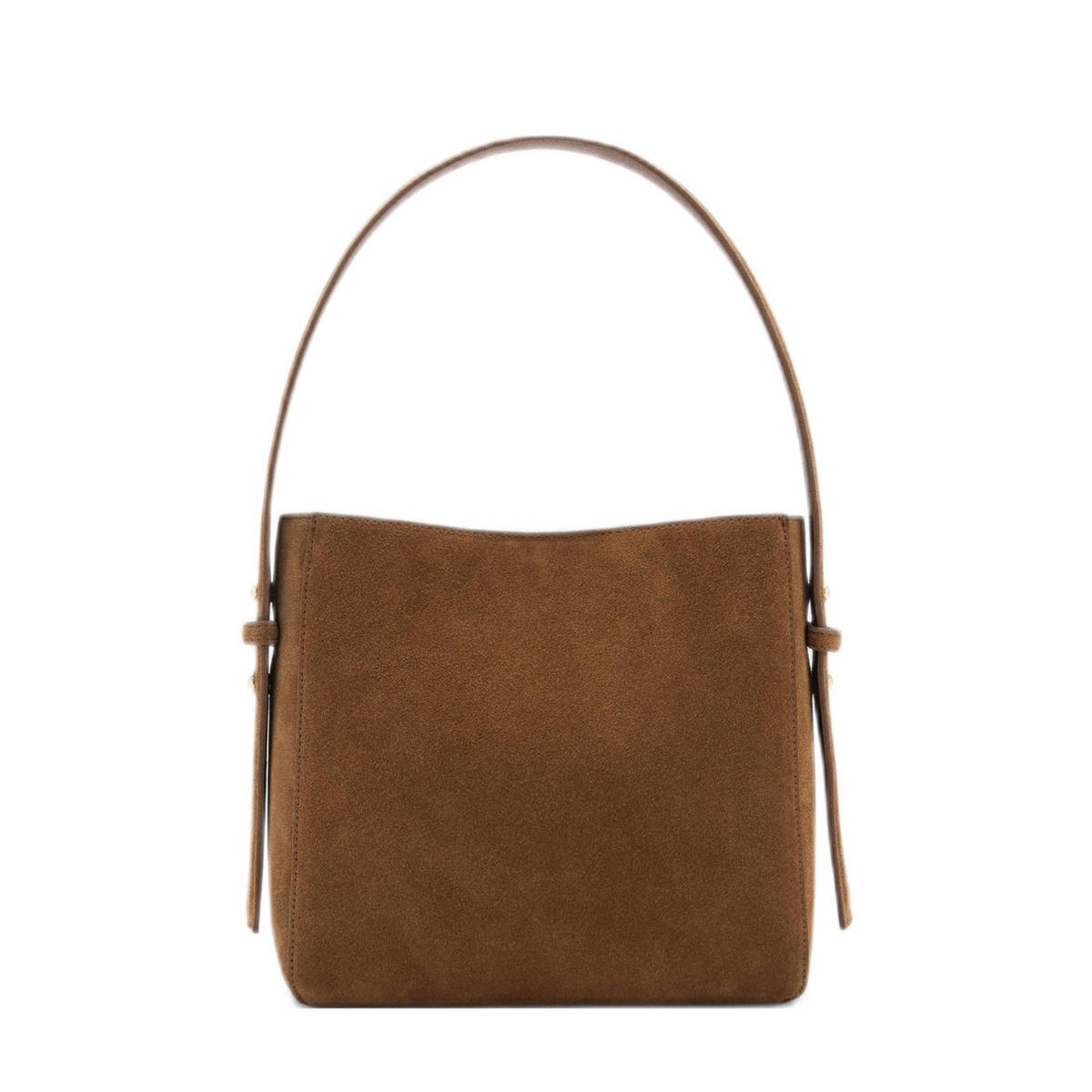 Mango suede schoudertas cognac | wehkamp