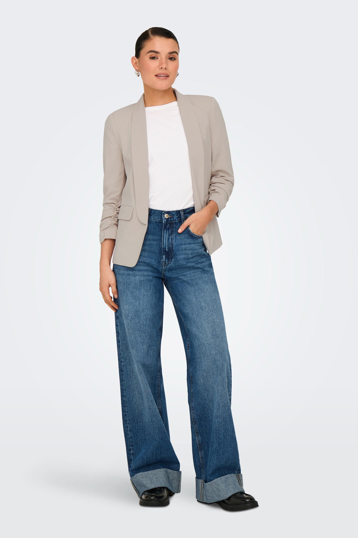 ONLY regular blazer blazer beige | wehkamp