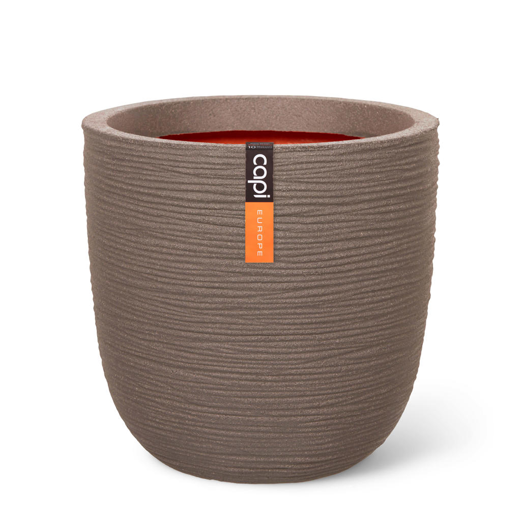 Capi pot Rib bol (35x34 cm) warm taupe | wehkamp