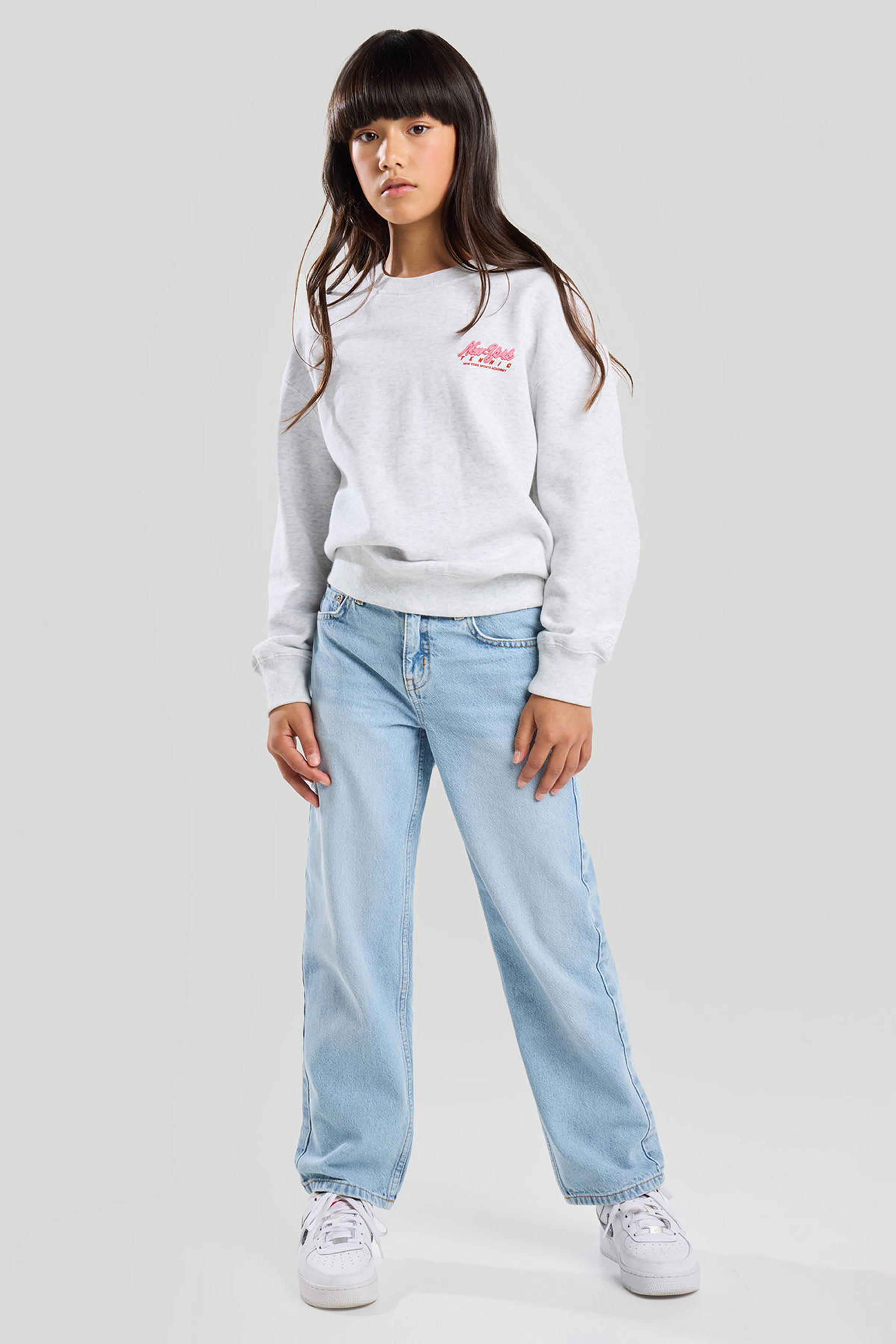 America Today low waist loose fit jeans light blue denim | wehkamp