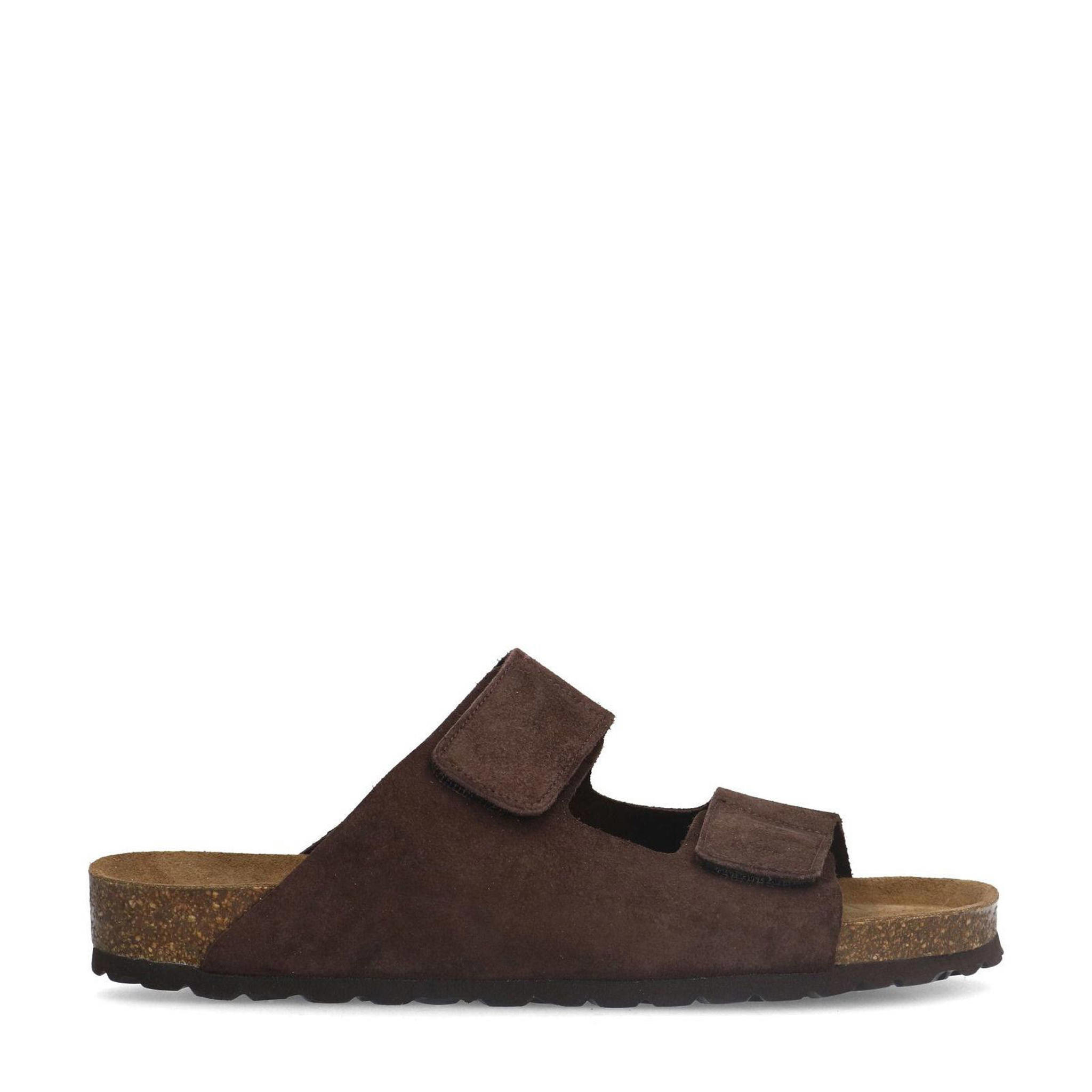 Manfield suède slippers bruin | wehkamp