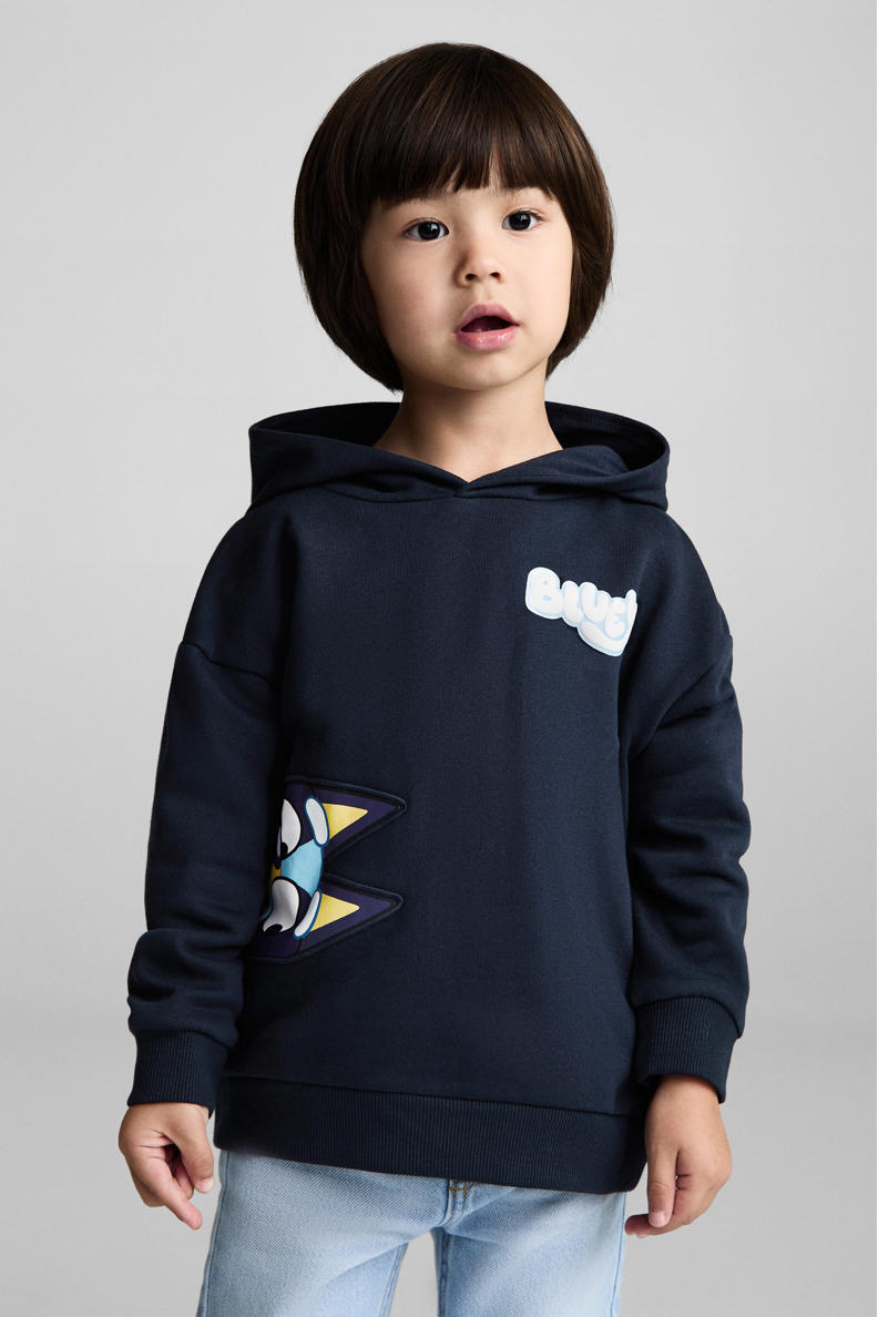 Mango Kids Bluey hoodie donkerblauw | wehkamp