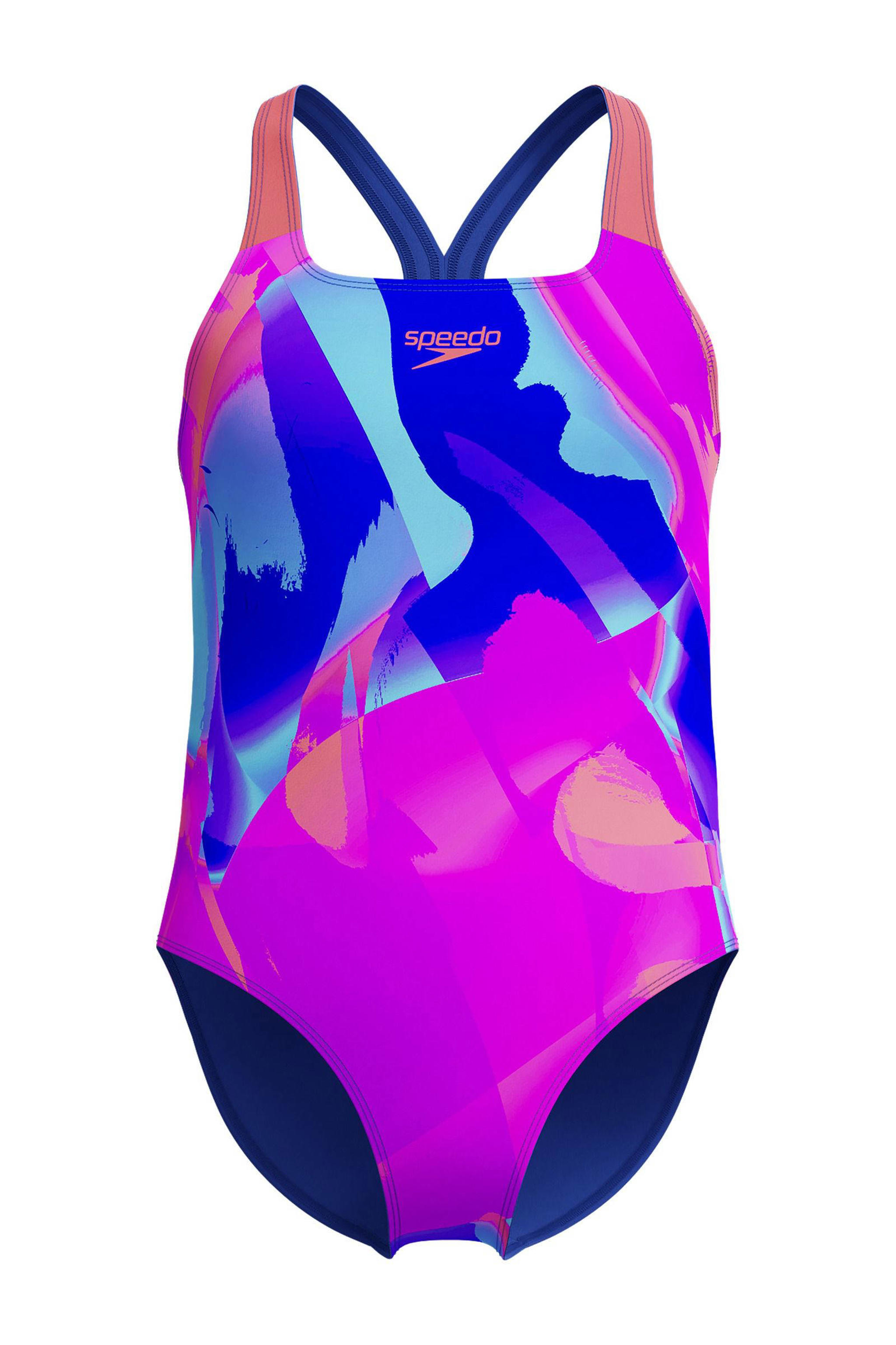 Speedo Endurance+ sportbadpak Powerback roze/blauw | wehkamp