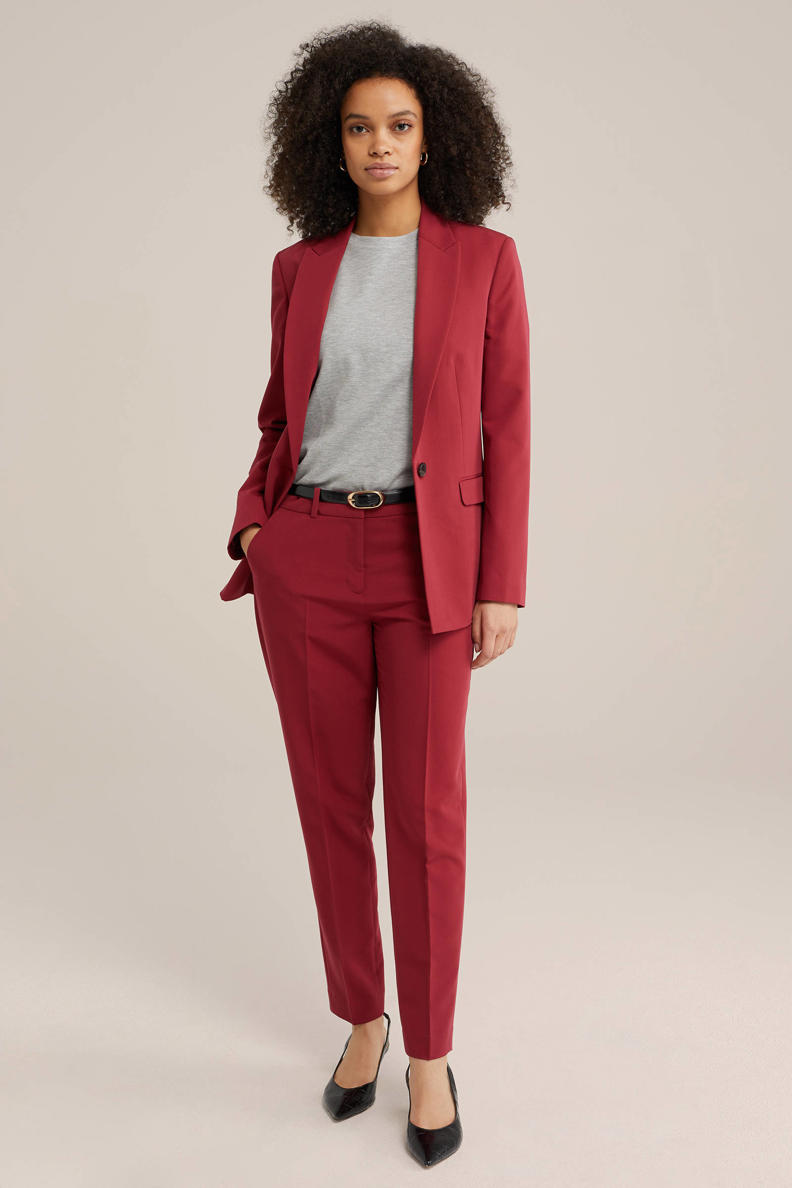 WE Fashion getailleerde blazer rood | wehkamp