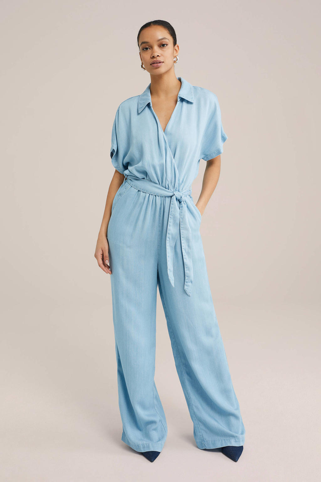 WE Fashion Blue Ridge denim jumpsuit light blue denim | wehkamp