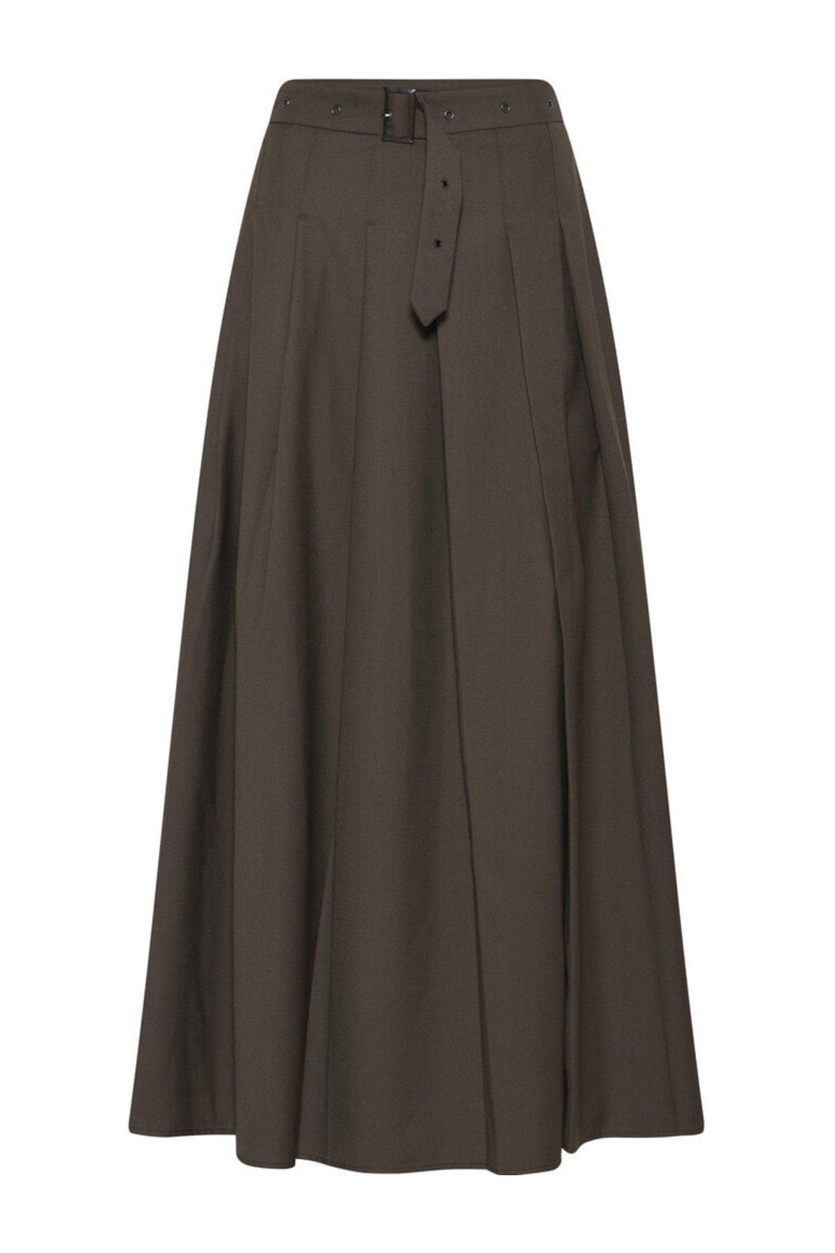 Bruuns Bazaar maxi rok donkerbruin | wehkamp