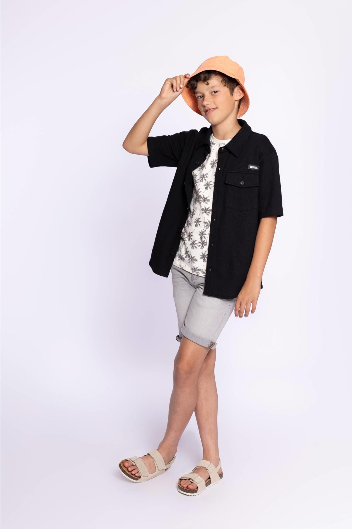 No Way Monday denim short grey denim | wehkamp