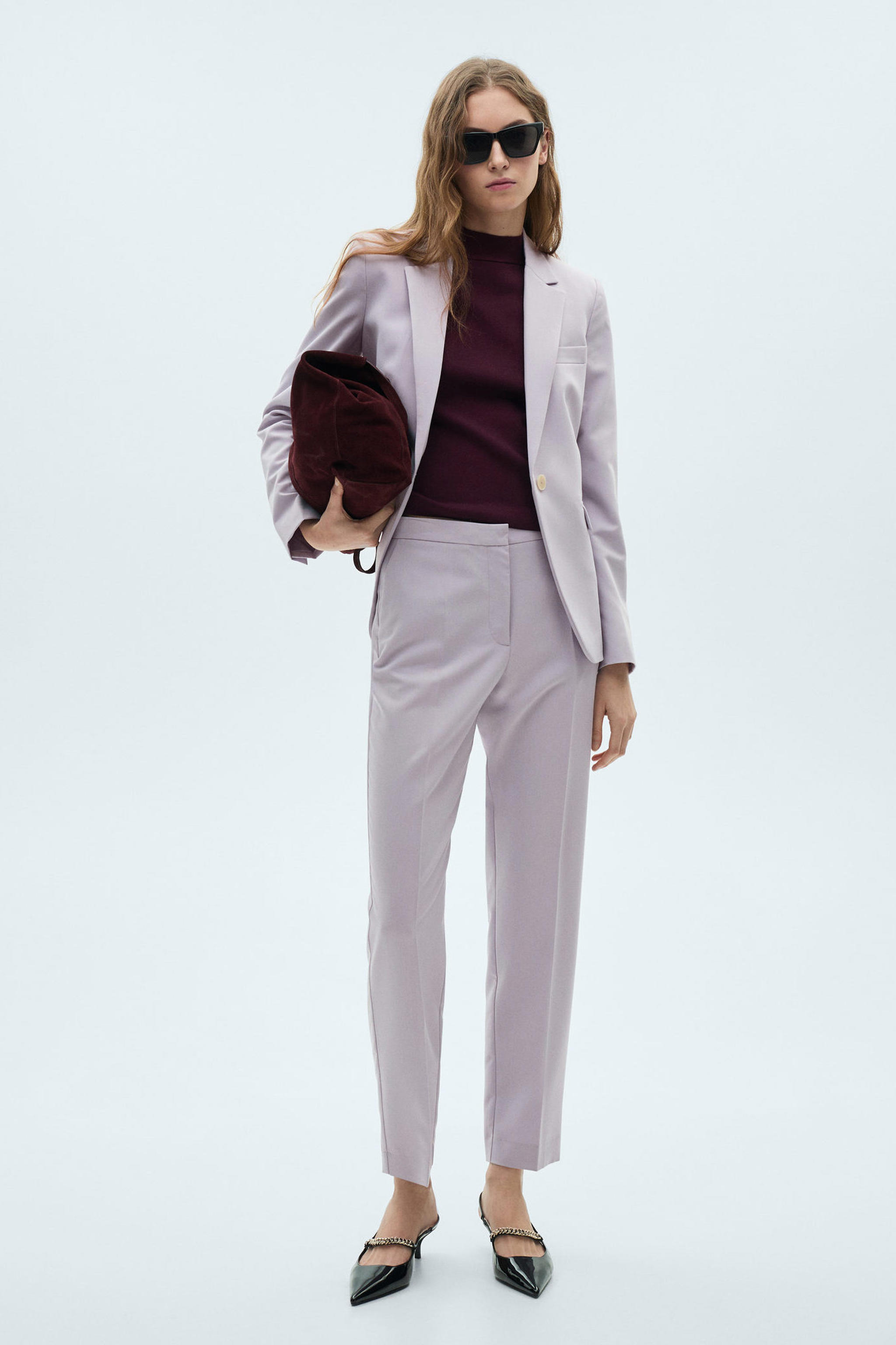 Mango regular blazer lila kopen? | Morgen in huis | wehkamp