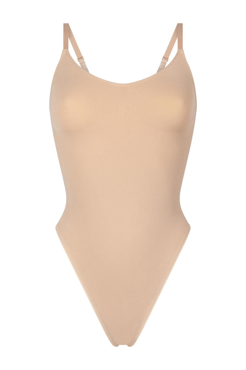 Hunkemöller corrigerende stringbody beige | wehkamp