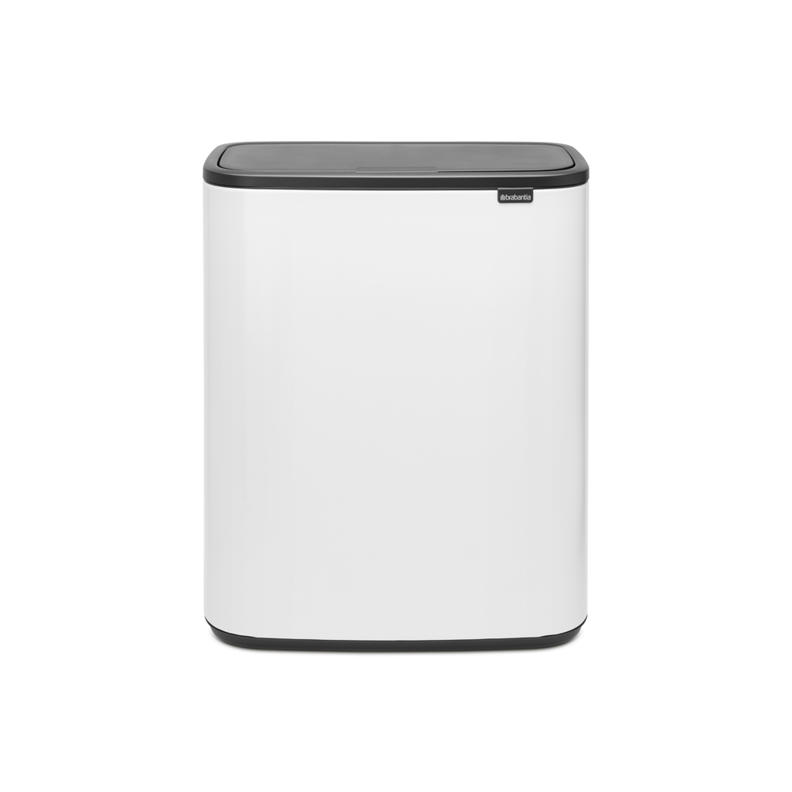 Brabantia Bo Touch Bin afvalemmer 60L met kunststof binnenemmer - White ...