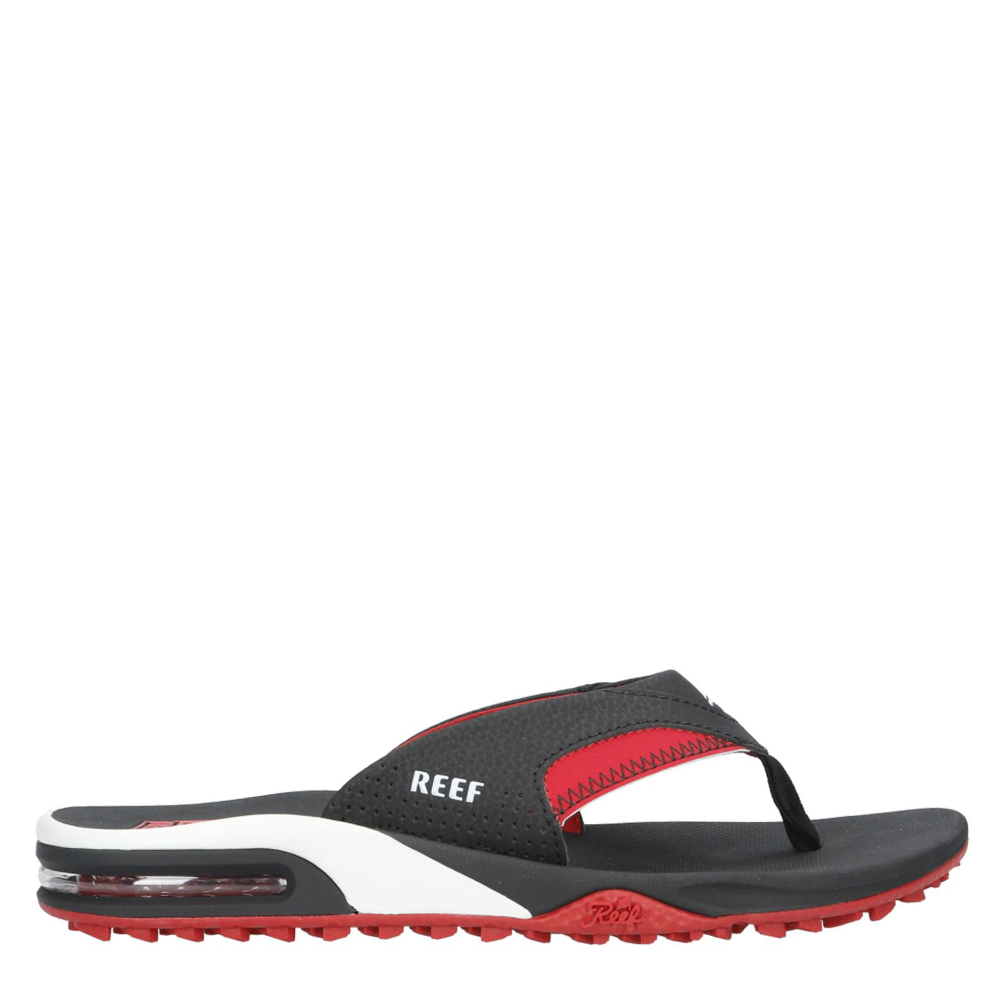 Reef Fanning Pregame teenslippers zwart/rood | wehkamp