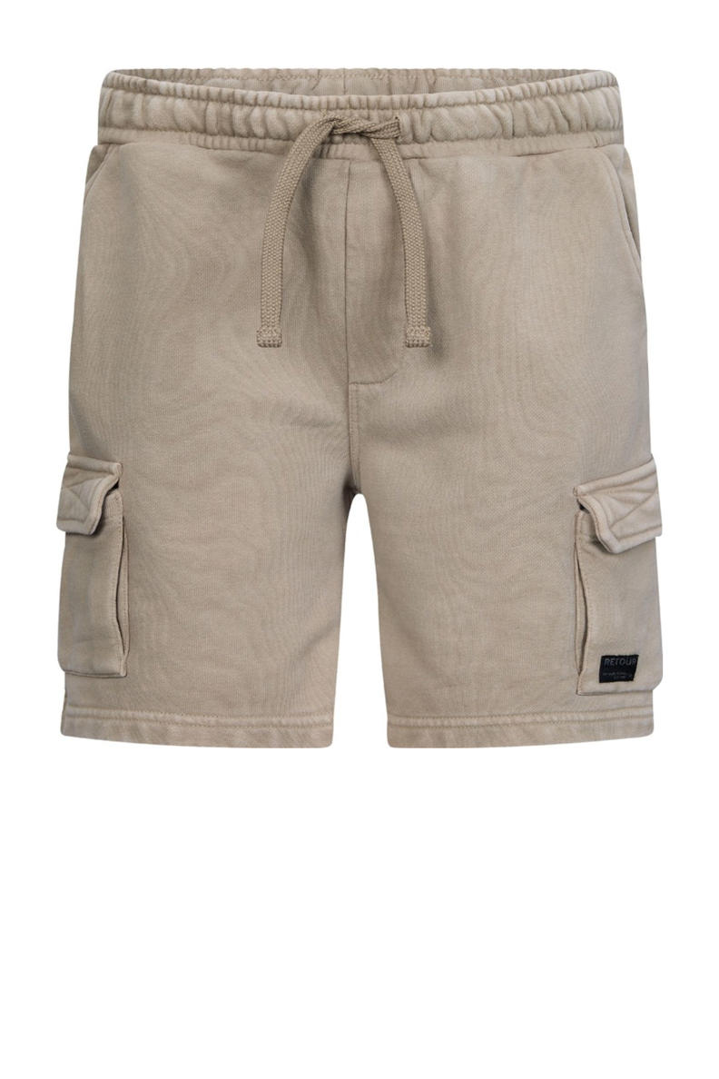Retour Jeans relaxed cargo sweatshort lichtbruin | wehkamp