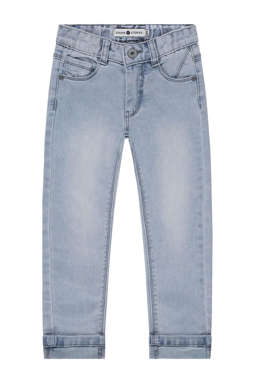 Stains&Stories regular waist regular fit jeans light blue denim | wehkamp