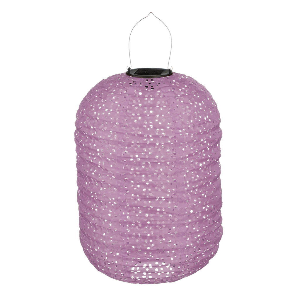 Luca Lighting lantaarn Luca paars (solar) (25x40 cm) | wehkamp