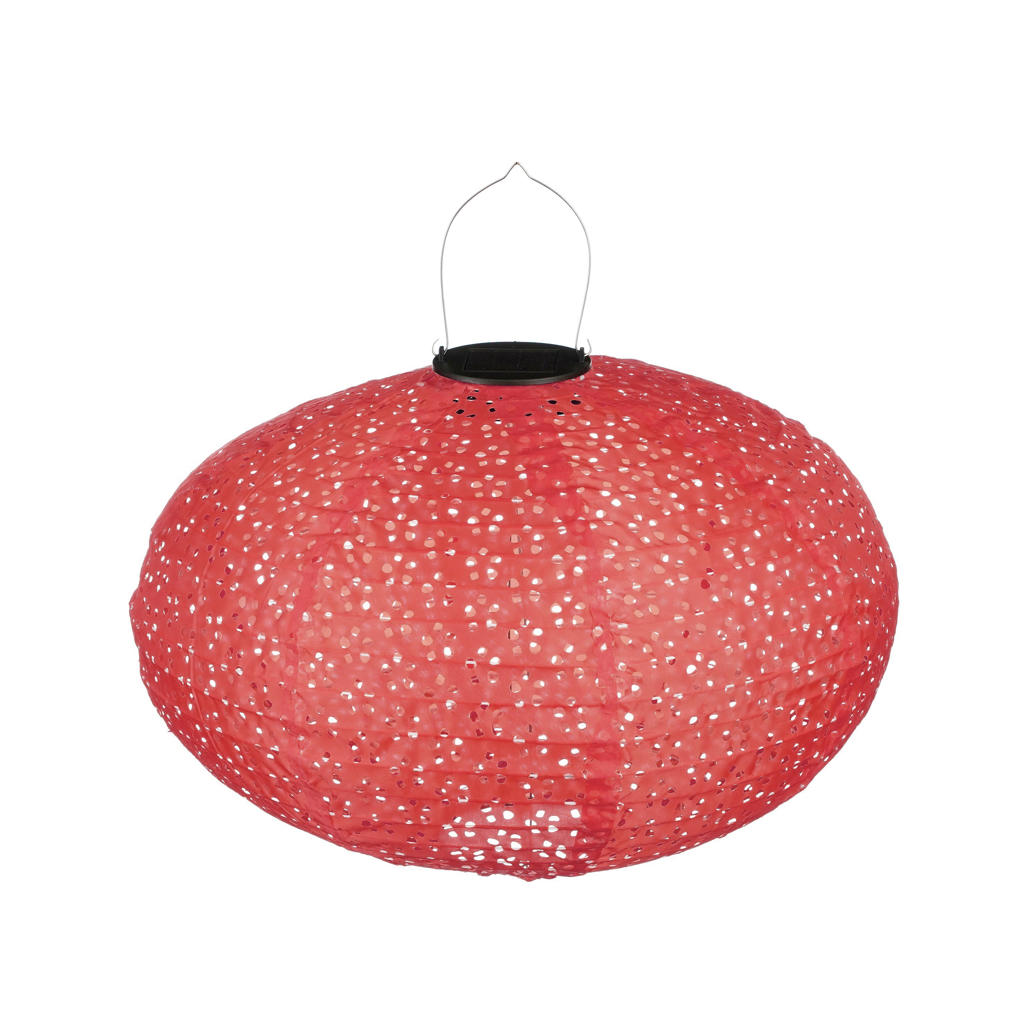 Luca Lighting lantaarn Luca rood (solar) (40x27 cm) | wehkamp