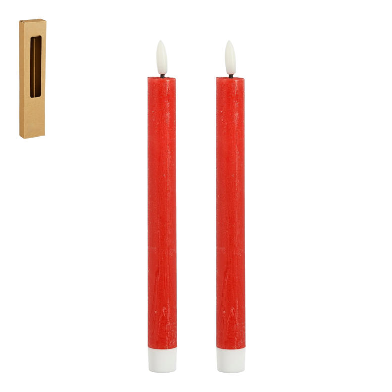 Mica Decorations LED kaarsen rood (set van 2) (22 cm) | wehkamp