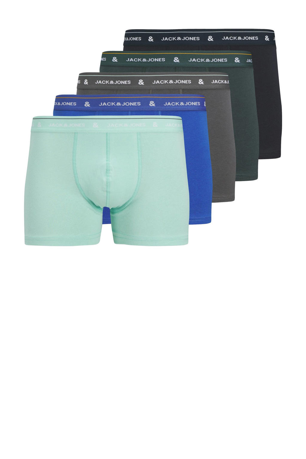 JACK & JONES JUNIOR boxershort JACRON - set van 5 blauw/multicolor ...