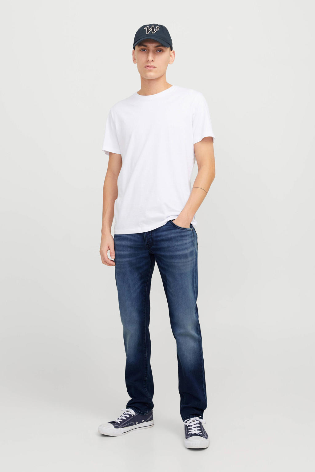 JACK & JONES JEANS INTELLIGENCE JJIMIKE JJFOX tapered jeans blue denim ...