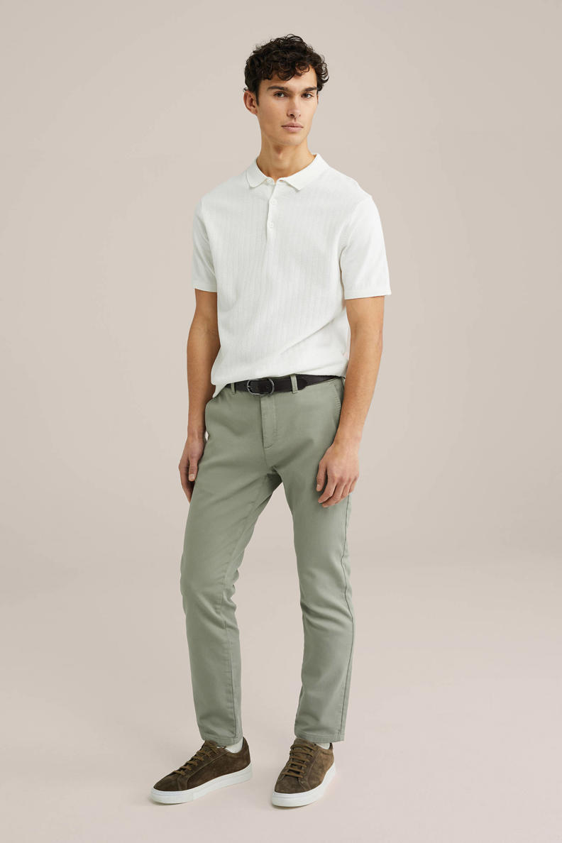 WE Fashion slim chino lichtgroen | wehkamp