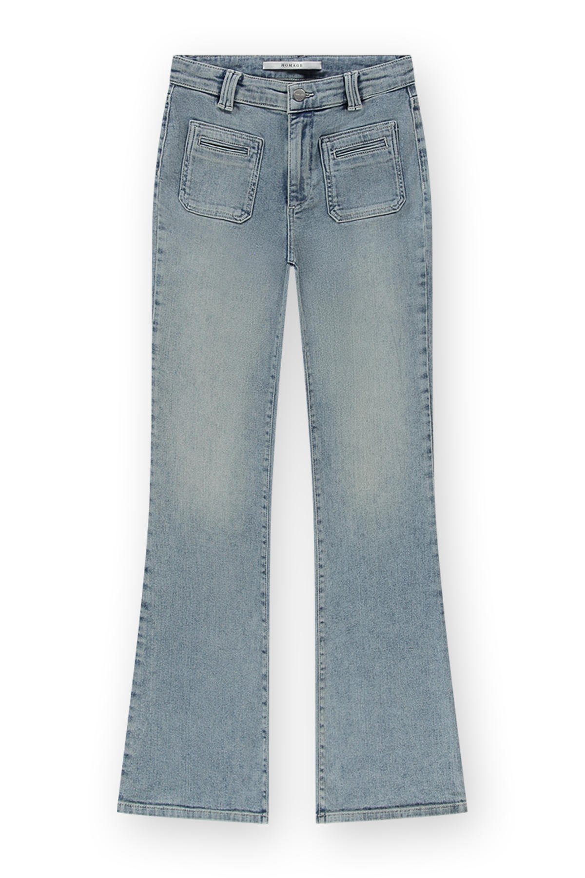 Homage to Denim flared jeans Jane medium blue denim | wehkamp