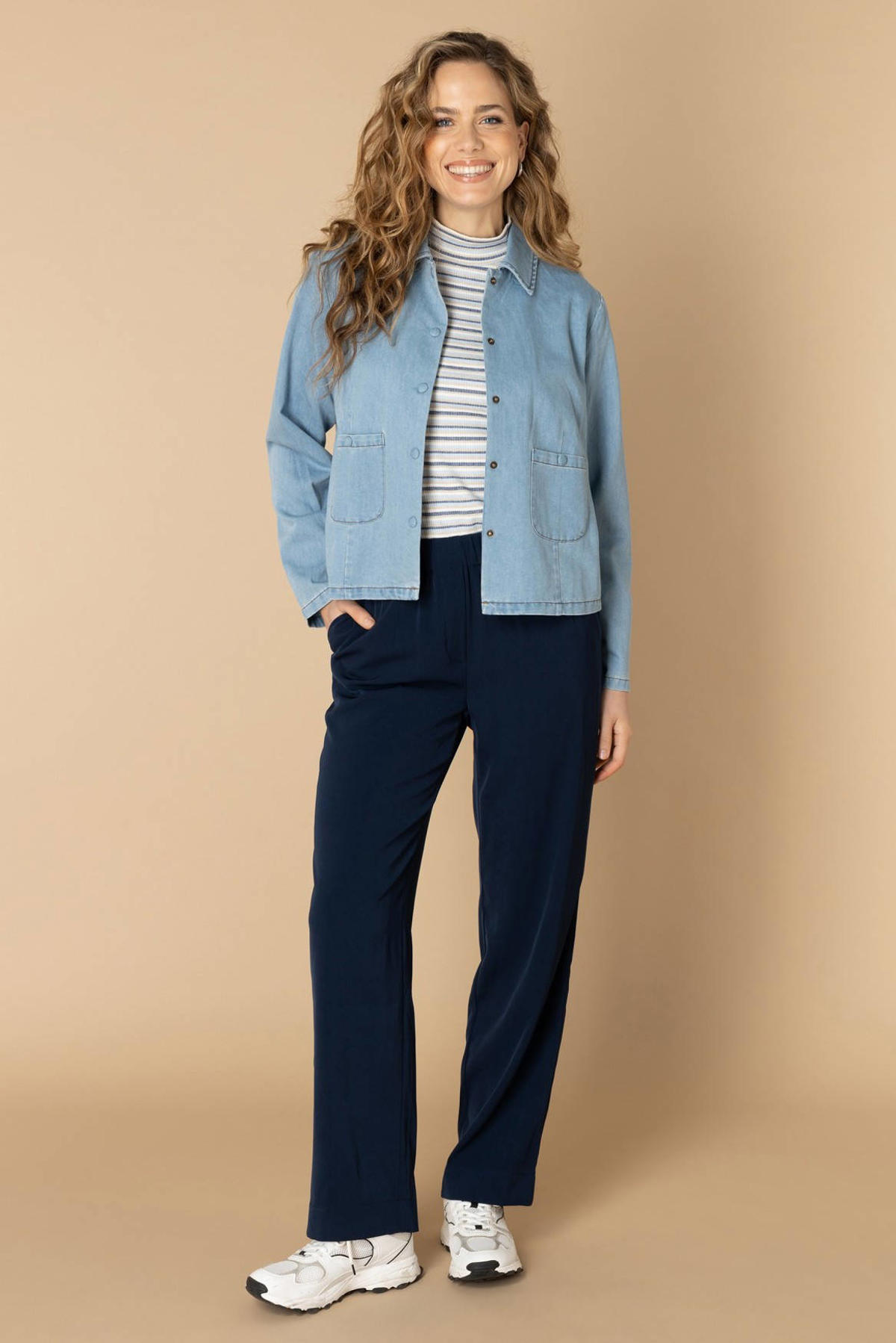 Ivy Beau spijkerjas medium blue denim | wehkamp