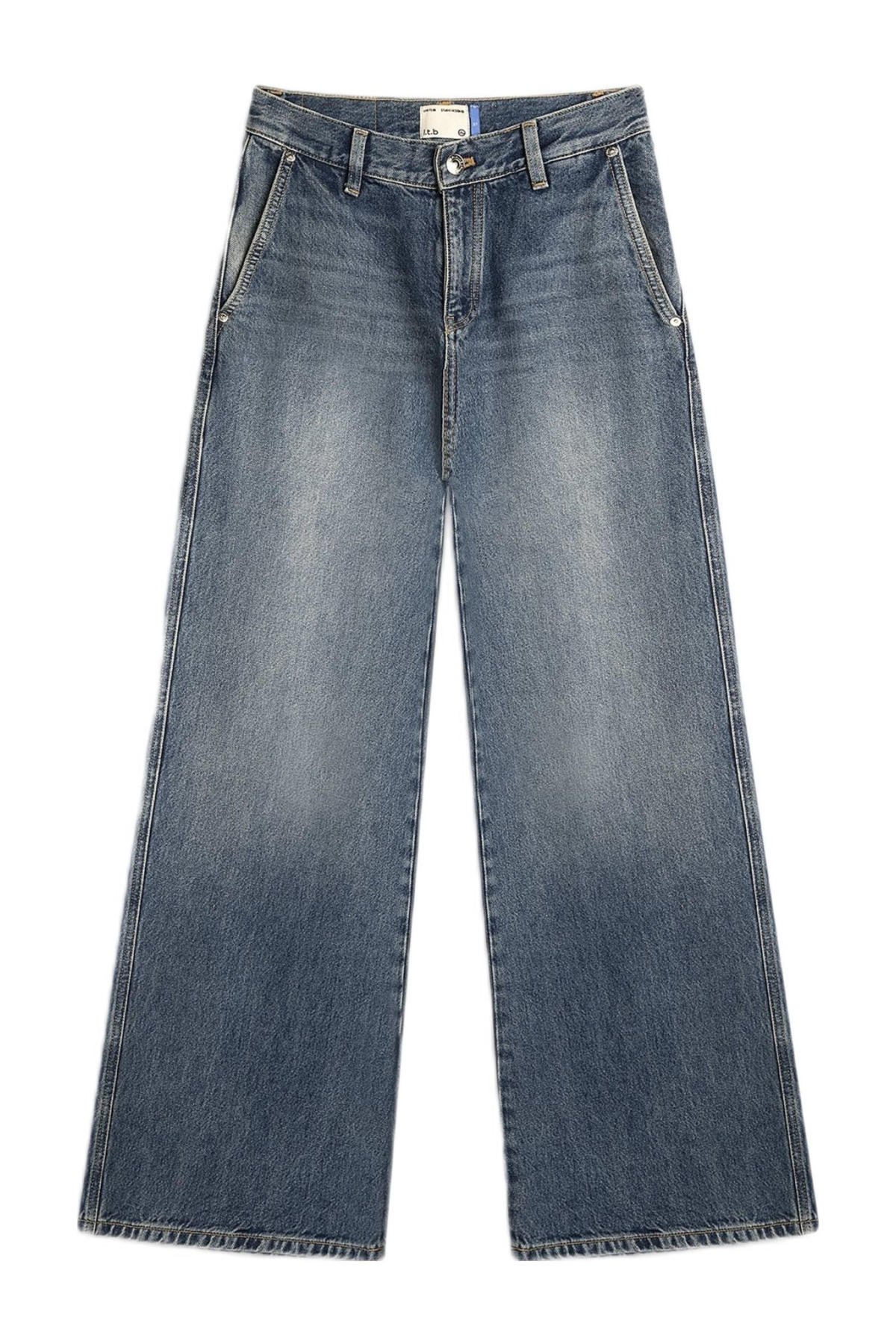 LTB wide leg jeans dark blue denim | wehkamp