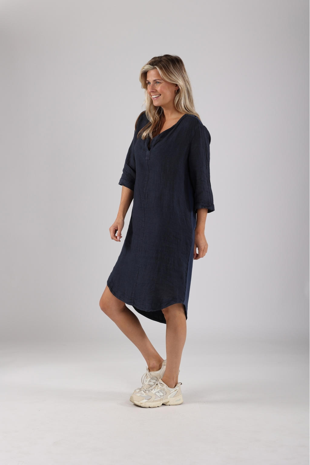 NUKUS midi jurk donkerblauw kopen? | Morgen in huis | wehkamp