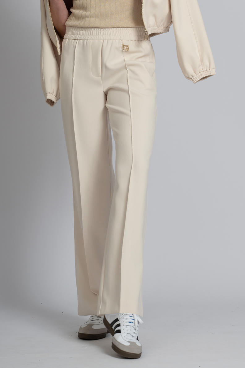 Fifth House straight regular waist broek ecru | wehkamp