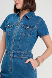 Cache Cache denim jumpsuit medium blue denim | wehkamp