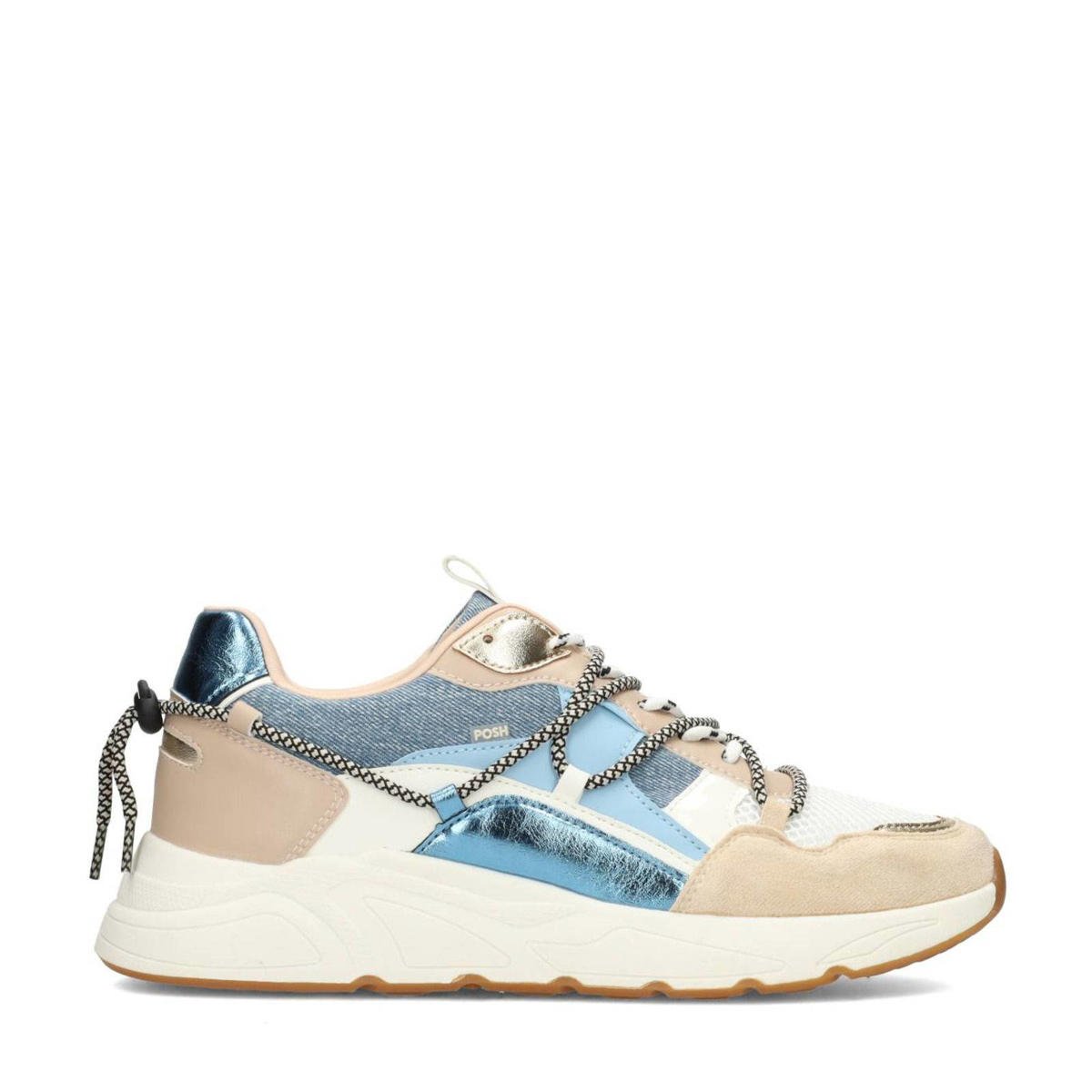 POSH by Poelman Cari chunky sneakers beige/blauw | wehkamp