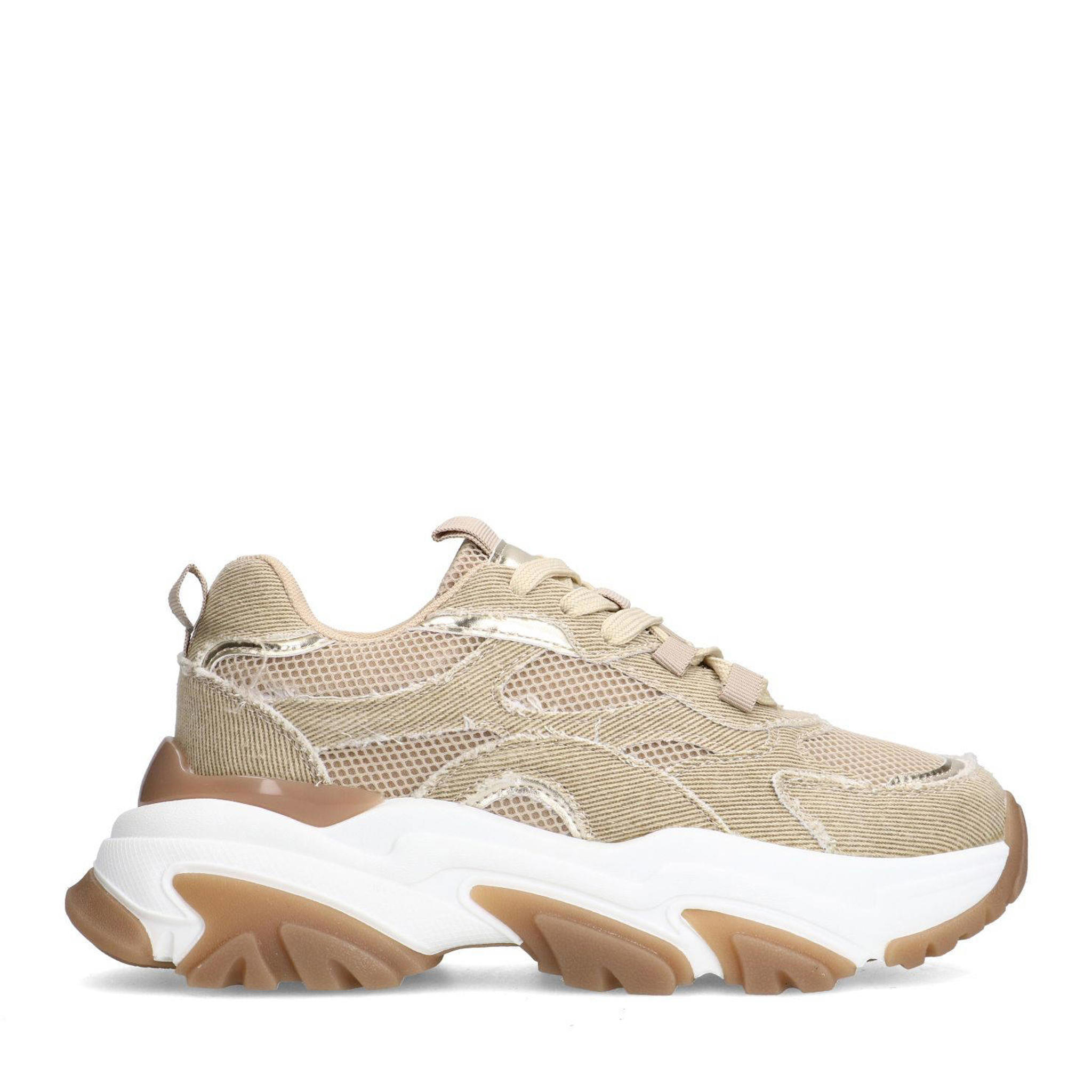 Luxus Chunky Sneakers Beige Fotos