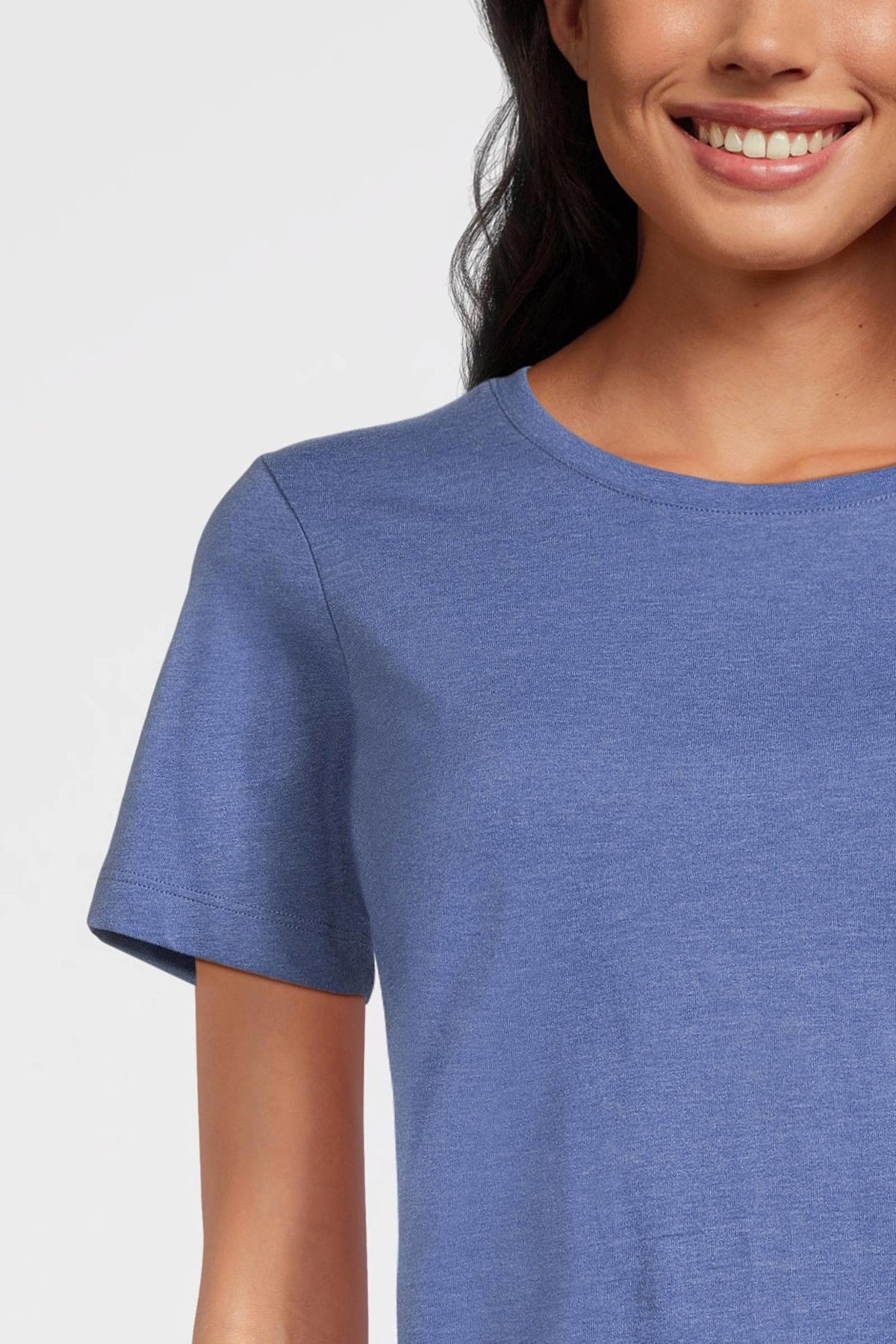 anytime T-shirt blauw kopen? | Morgen in huis | wehkamp