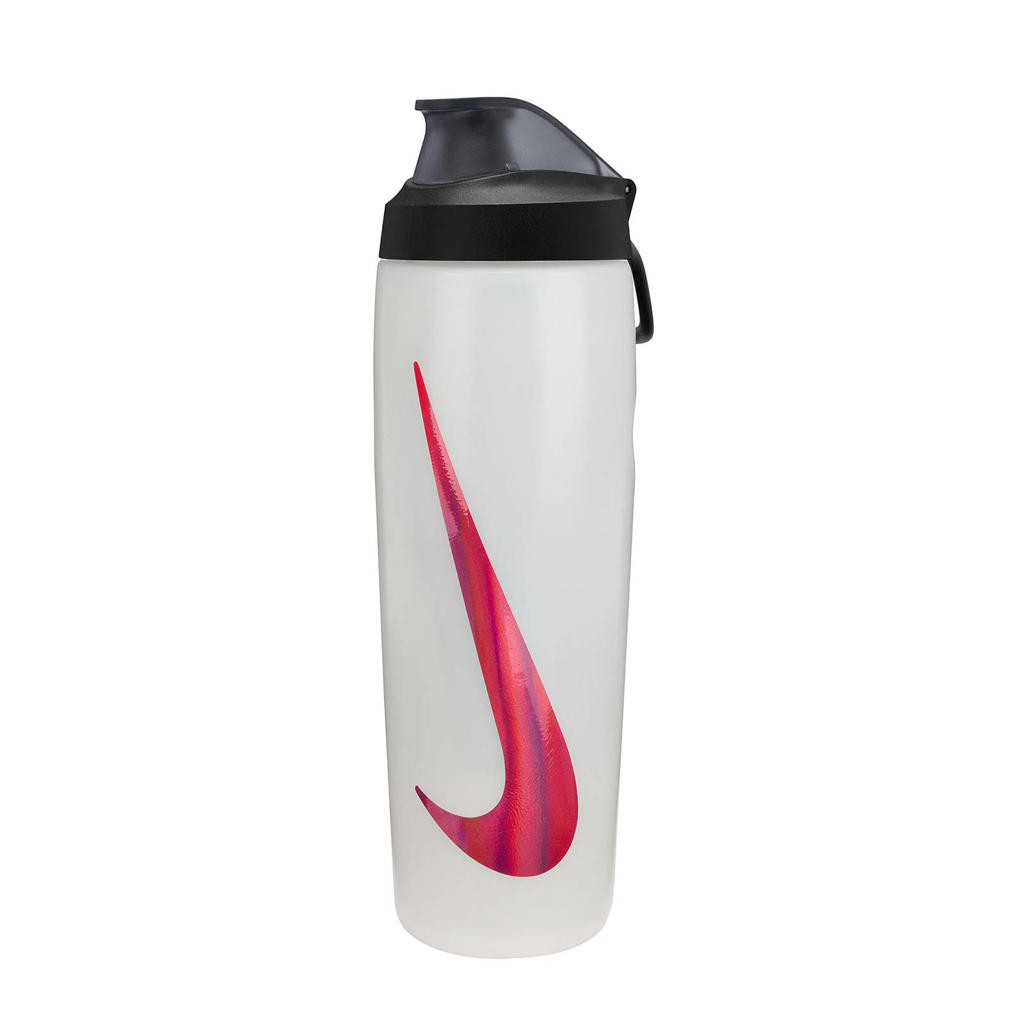 Nike bidon 700 ml Refuel Locking Lid wit/zwart/rood | wehkamp