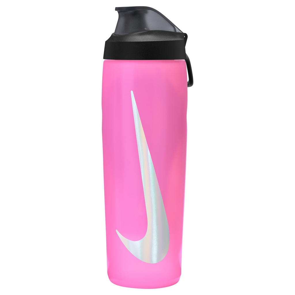 Nike bidon 700 ml Refuel Locking Lid roze/zwart/wit | wehkamp
