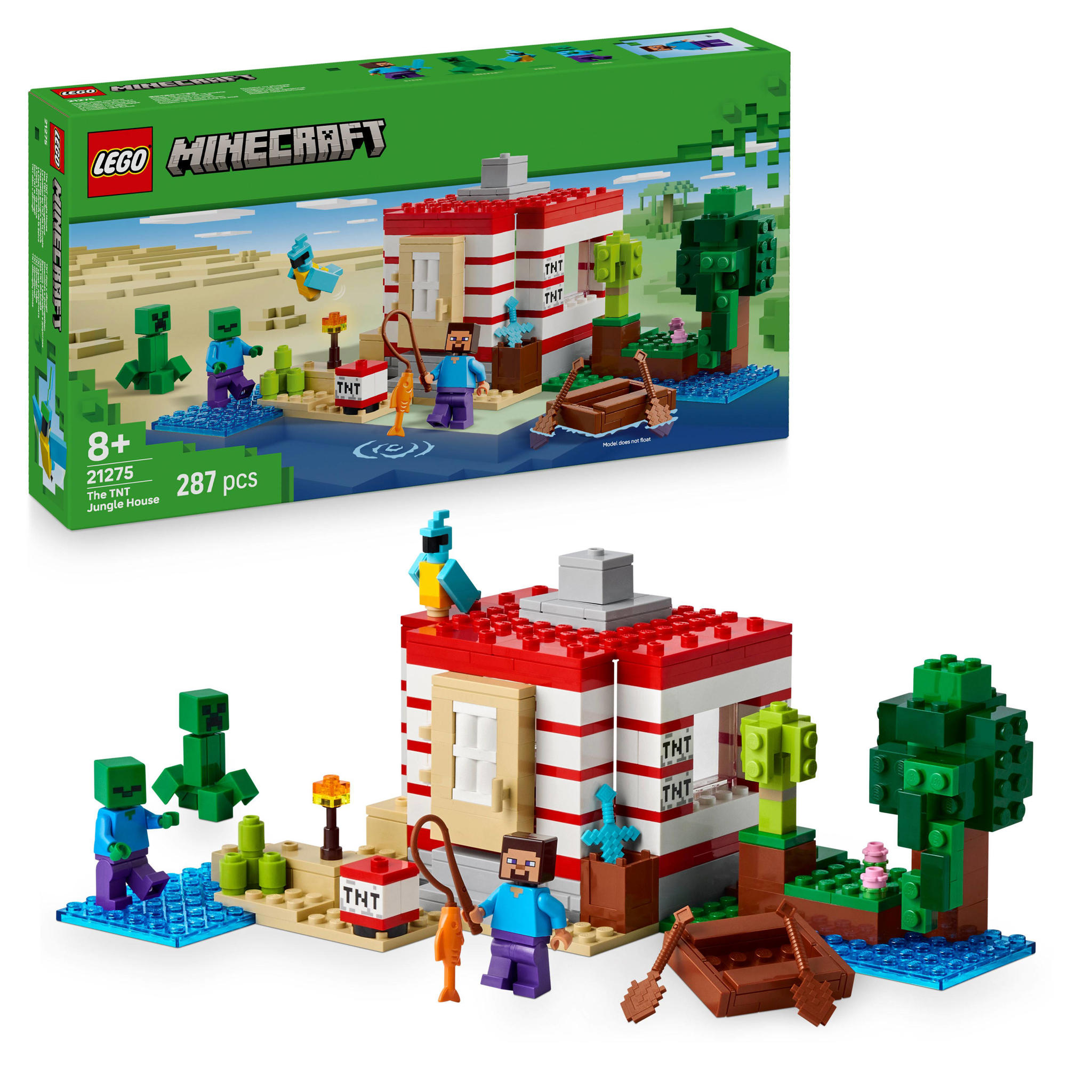 LEGO Minecraft Het TNT Junglehuis, Videogameset 21275 | wehkamp