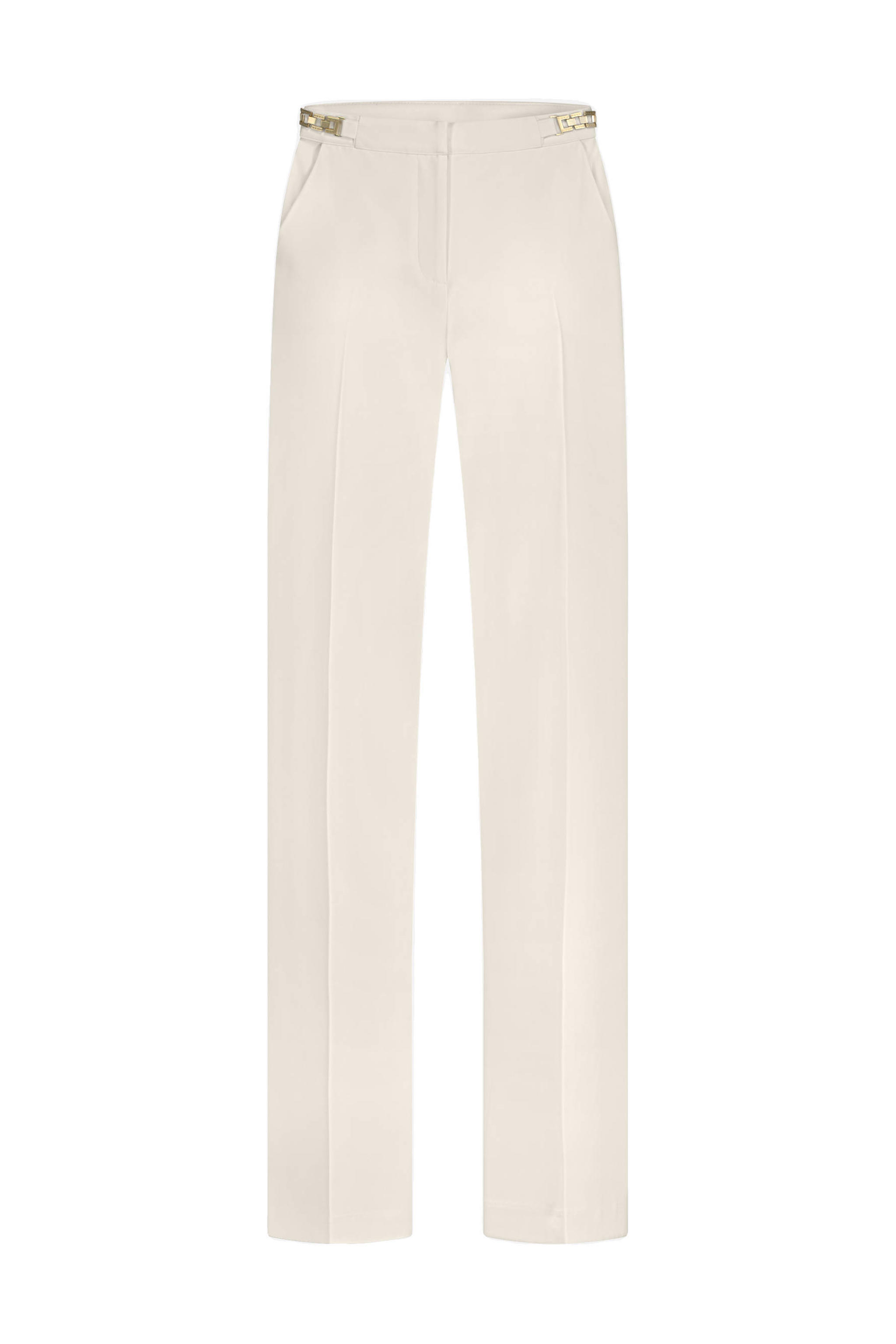 NIKKIE straight regular waist broek beige | wehkamp