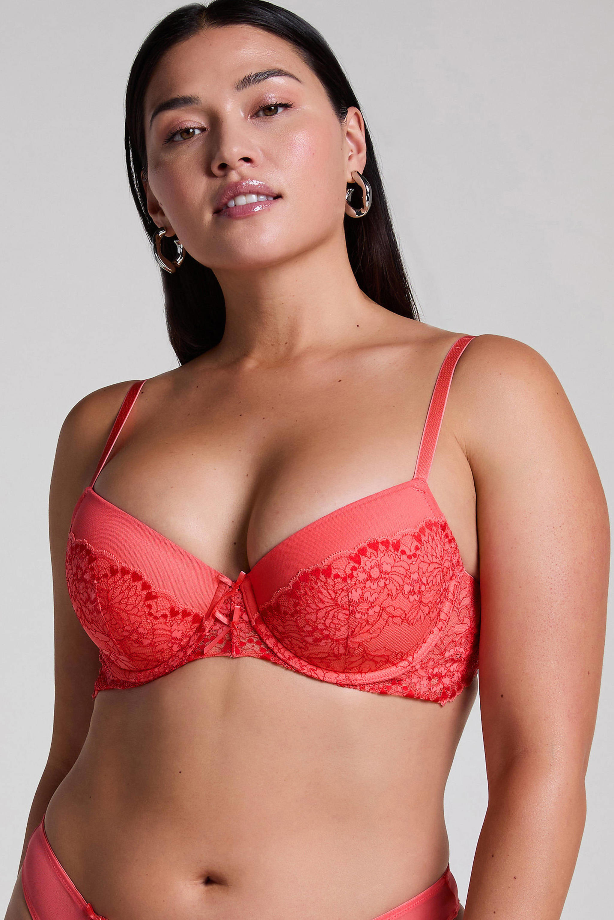 Hunkemöller voorgevormde beugelbh Cherry koraalrood | wehkamp