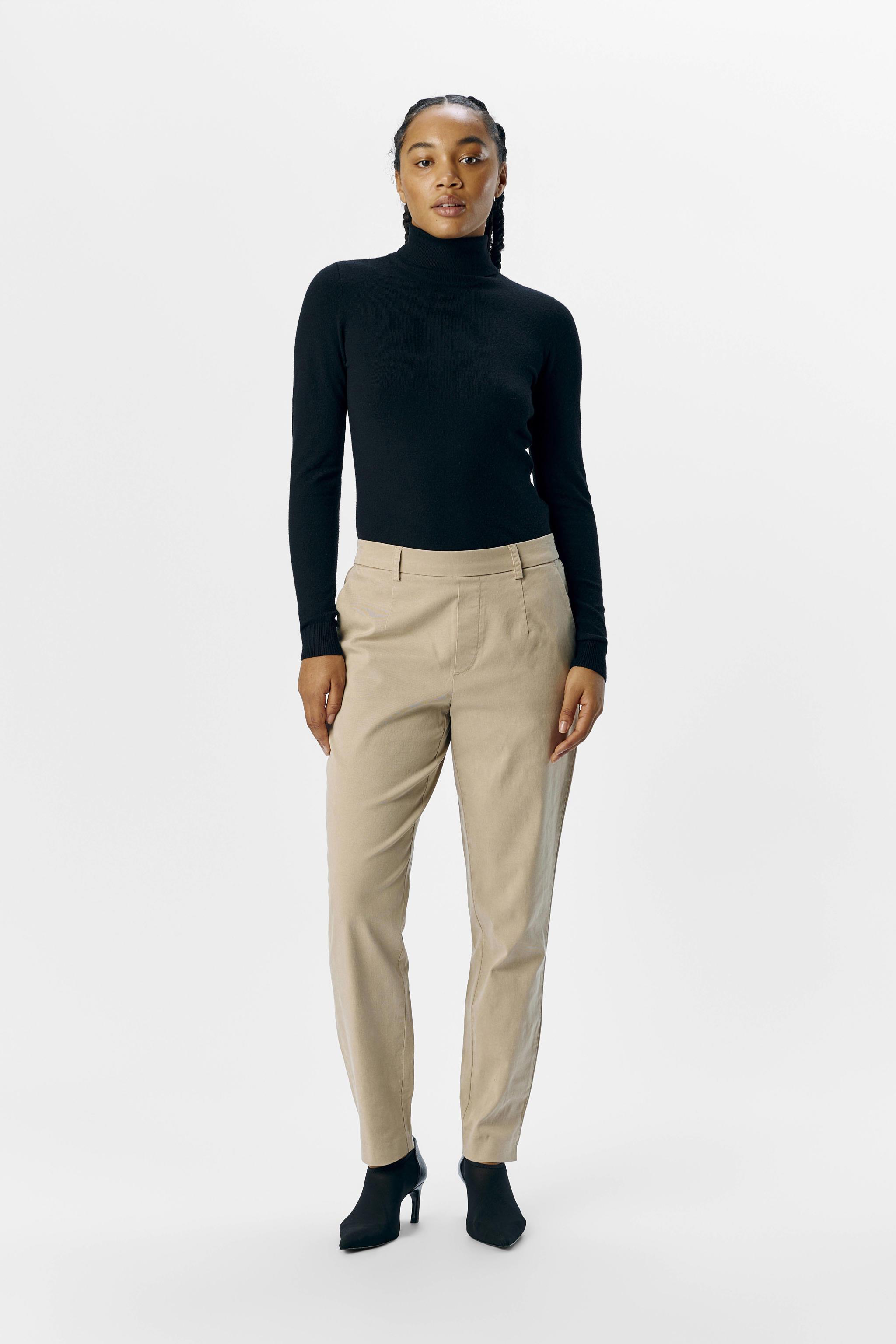 OBJECT slim regular waist chino beige | wehkamp