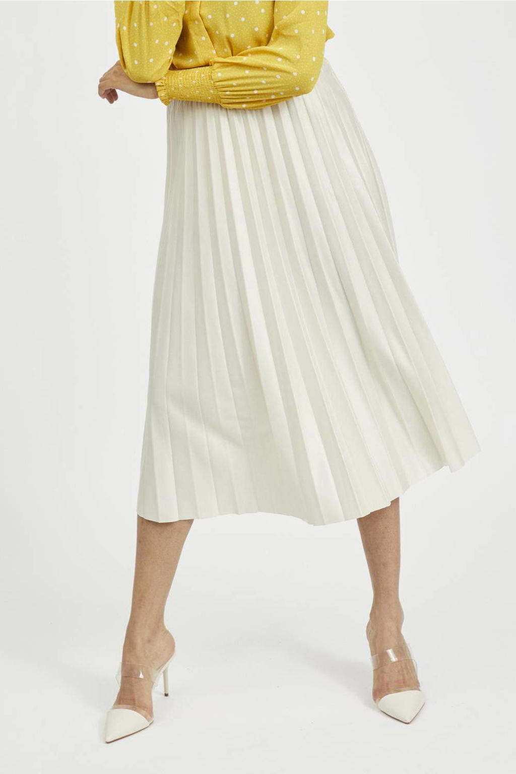 VILA plissé rok ecru kopen? | Morgen in huis | wehkamp