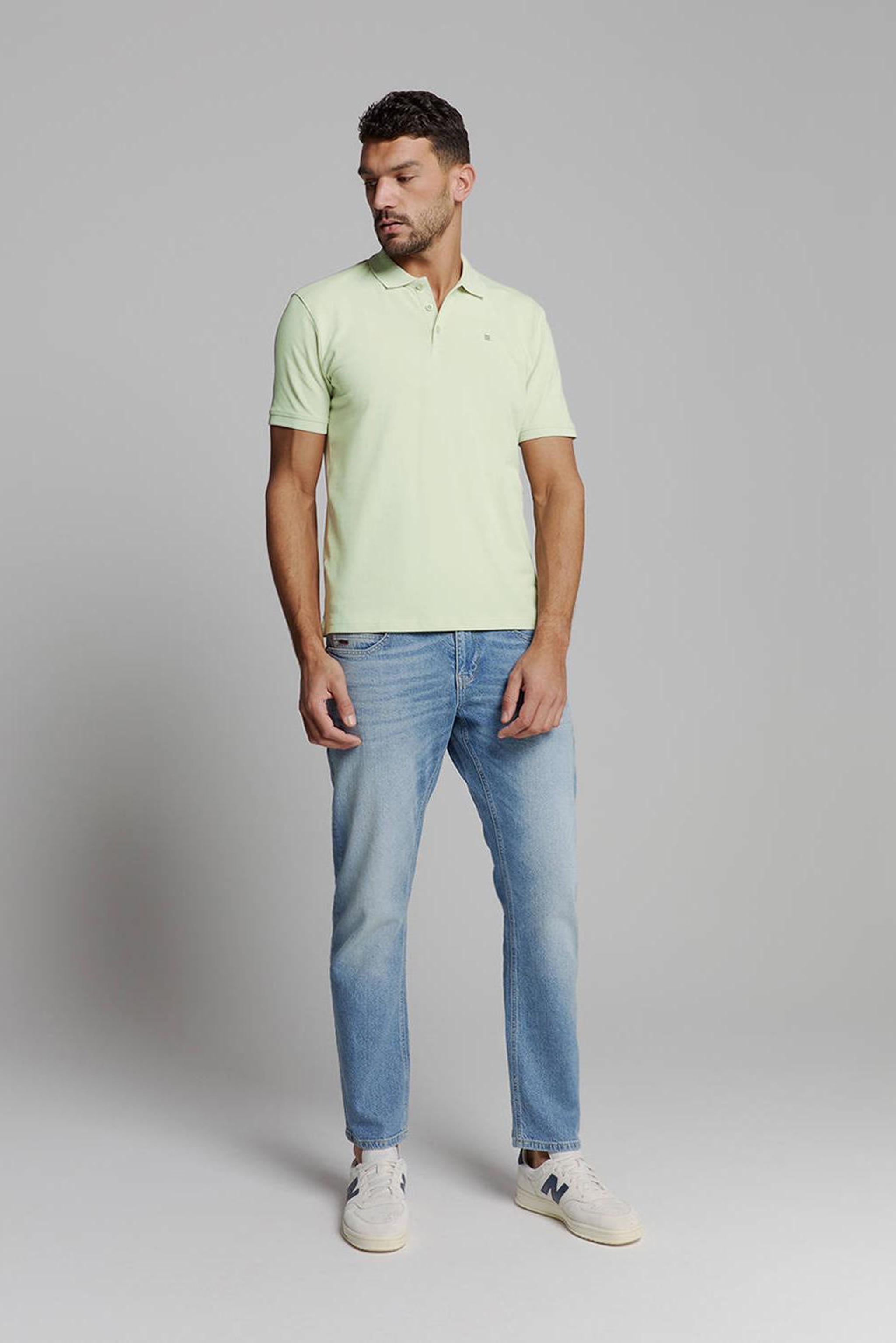 No Excess regular polo lichtgroen | wehkamp