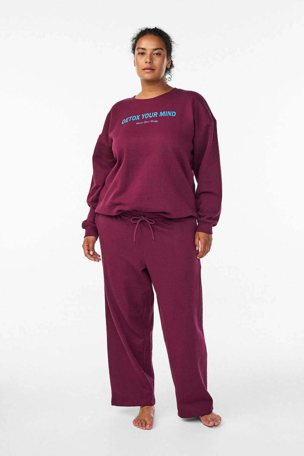 Zizzi loungebroek MRIKKE donkerrood | wehkamp