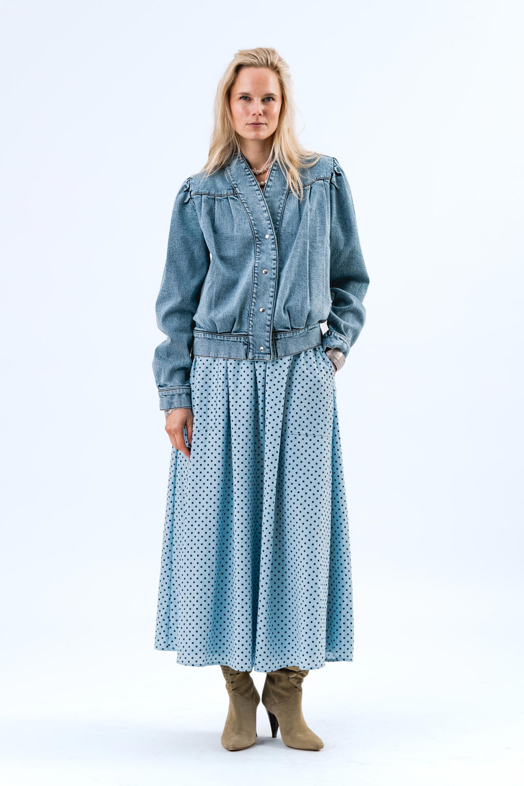 Lollys laundry spijkerjas medium blue denim | wehkamp