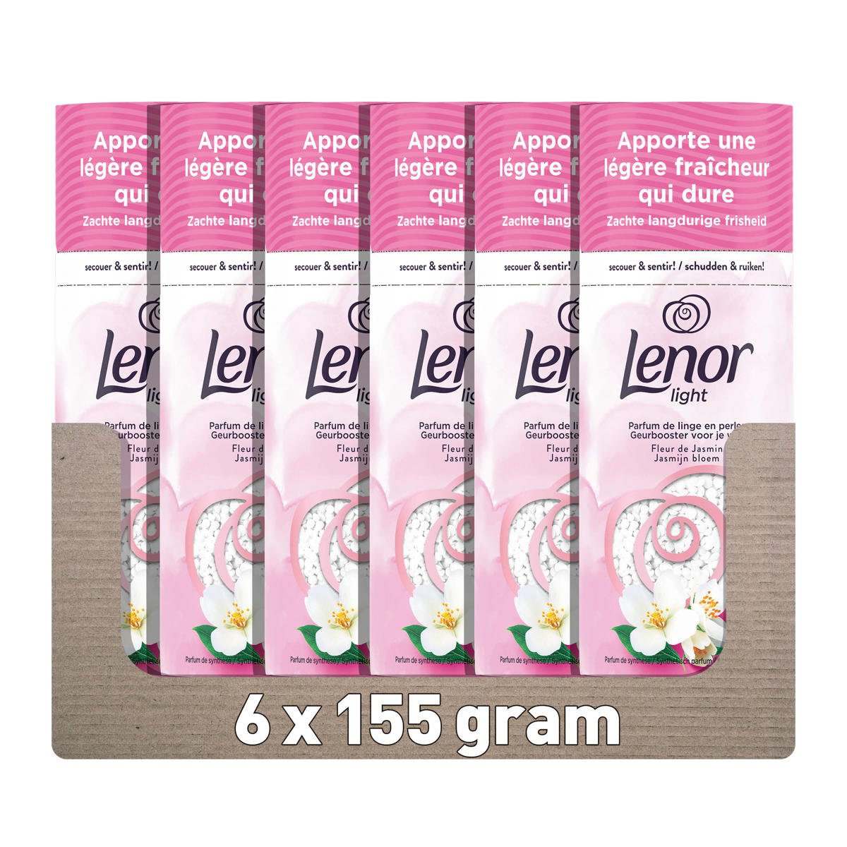 Lenor Light Geurbooster Jasmijn bloem - 6 x 155g | wehkamp