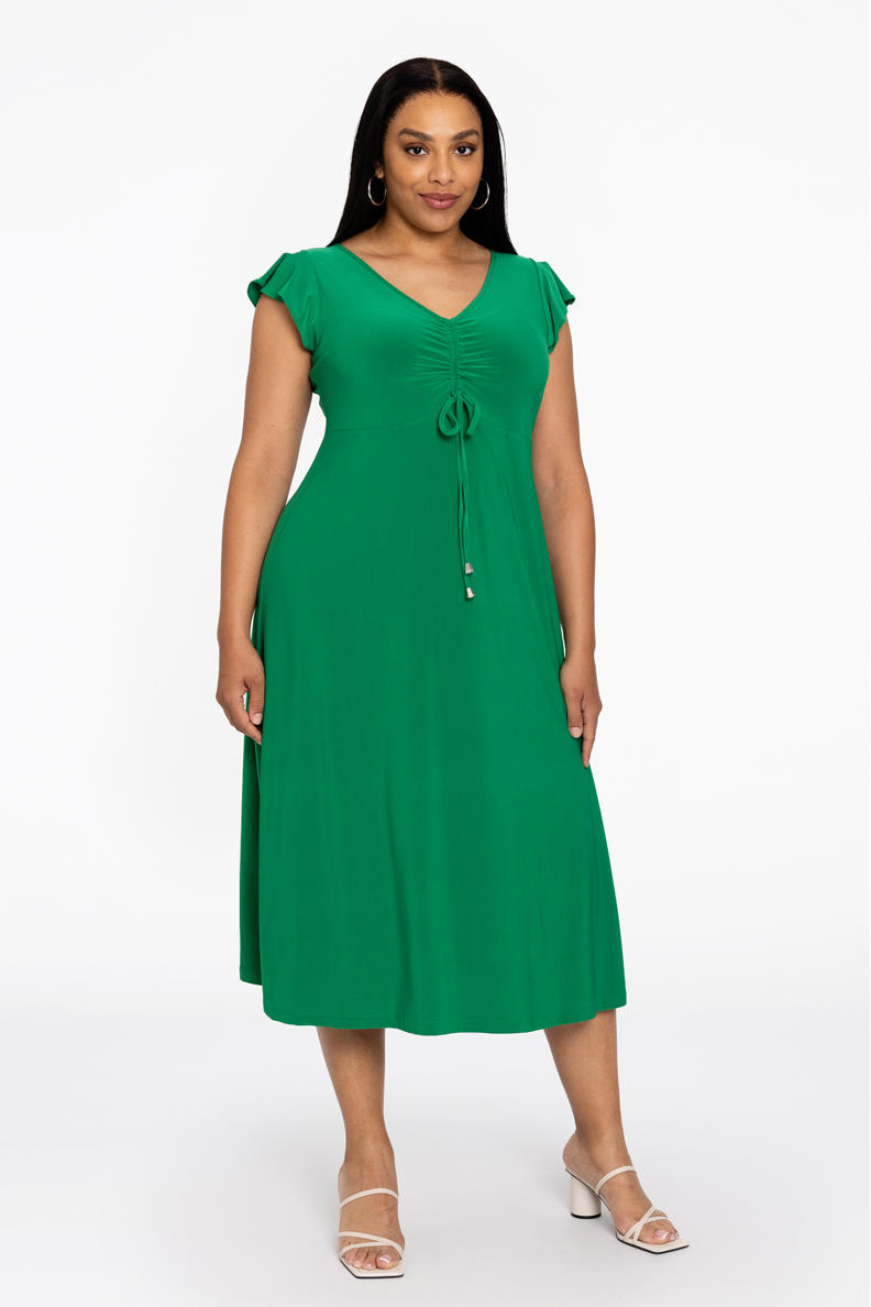 YOEK midi jurk groen kopen? | Morgen in huis | wehkamp