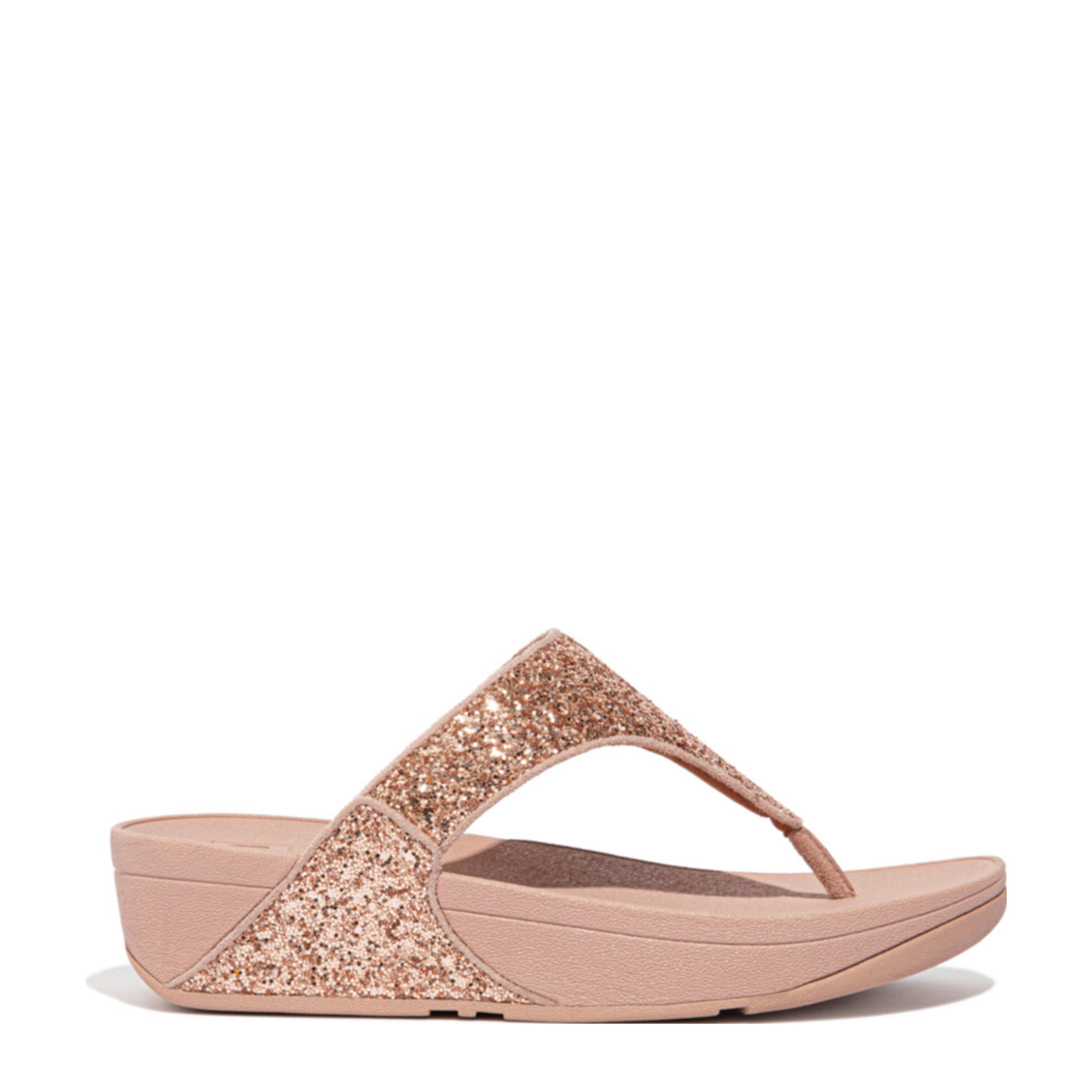 FitFlop TM Lulu Glitter Toe-Thongs teenslippers met glitters goud | wehkamp