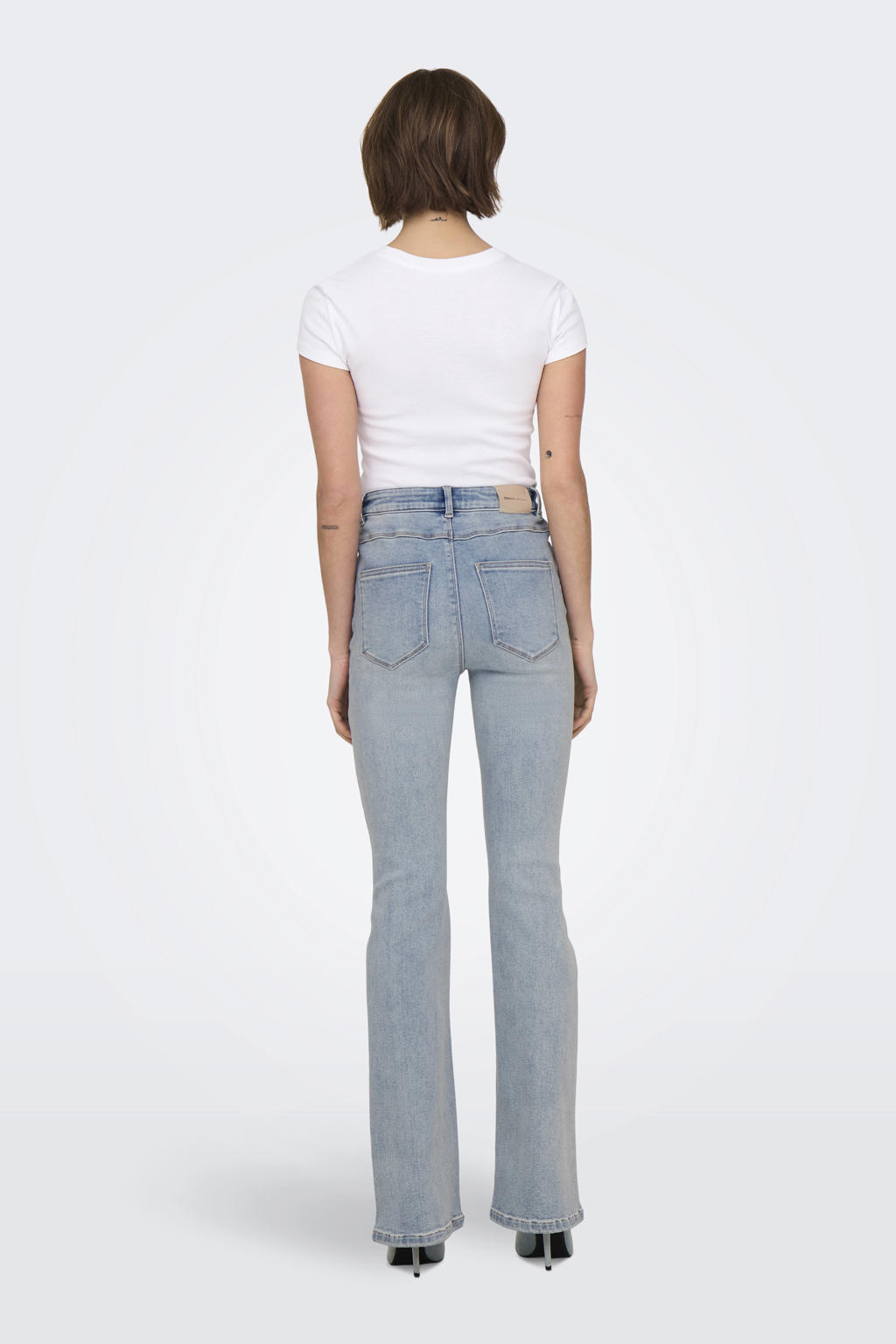 ONLY high waist flared jeans light blue denim | wehkamp