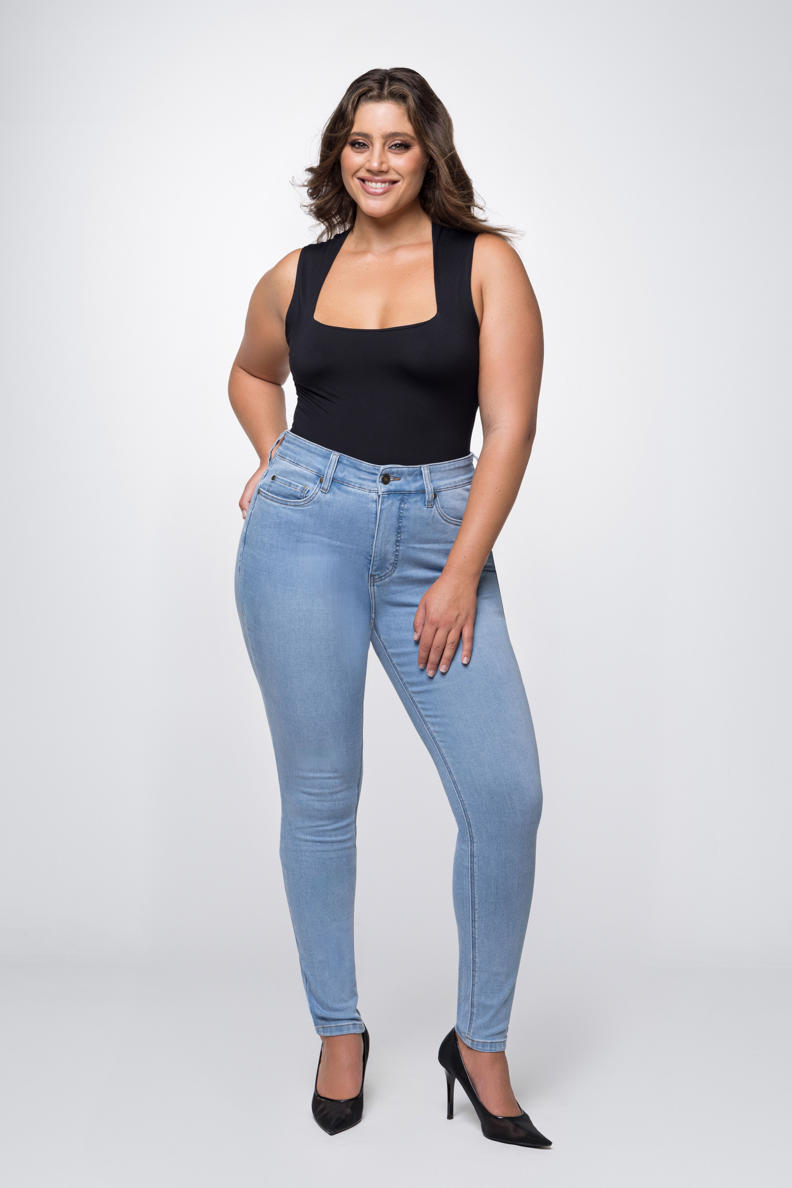 Fox Factor high waist skinny jeans NIKI chicago blue | wehkamp
