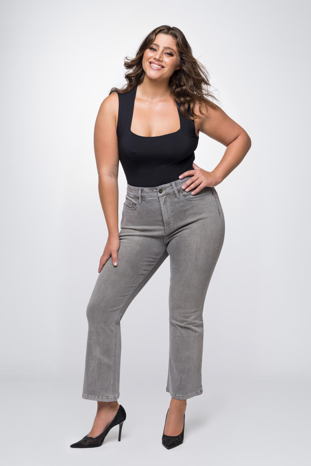 Fox Factor high waist flared jeans BOBI lima grey | wehkamp