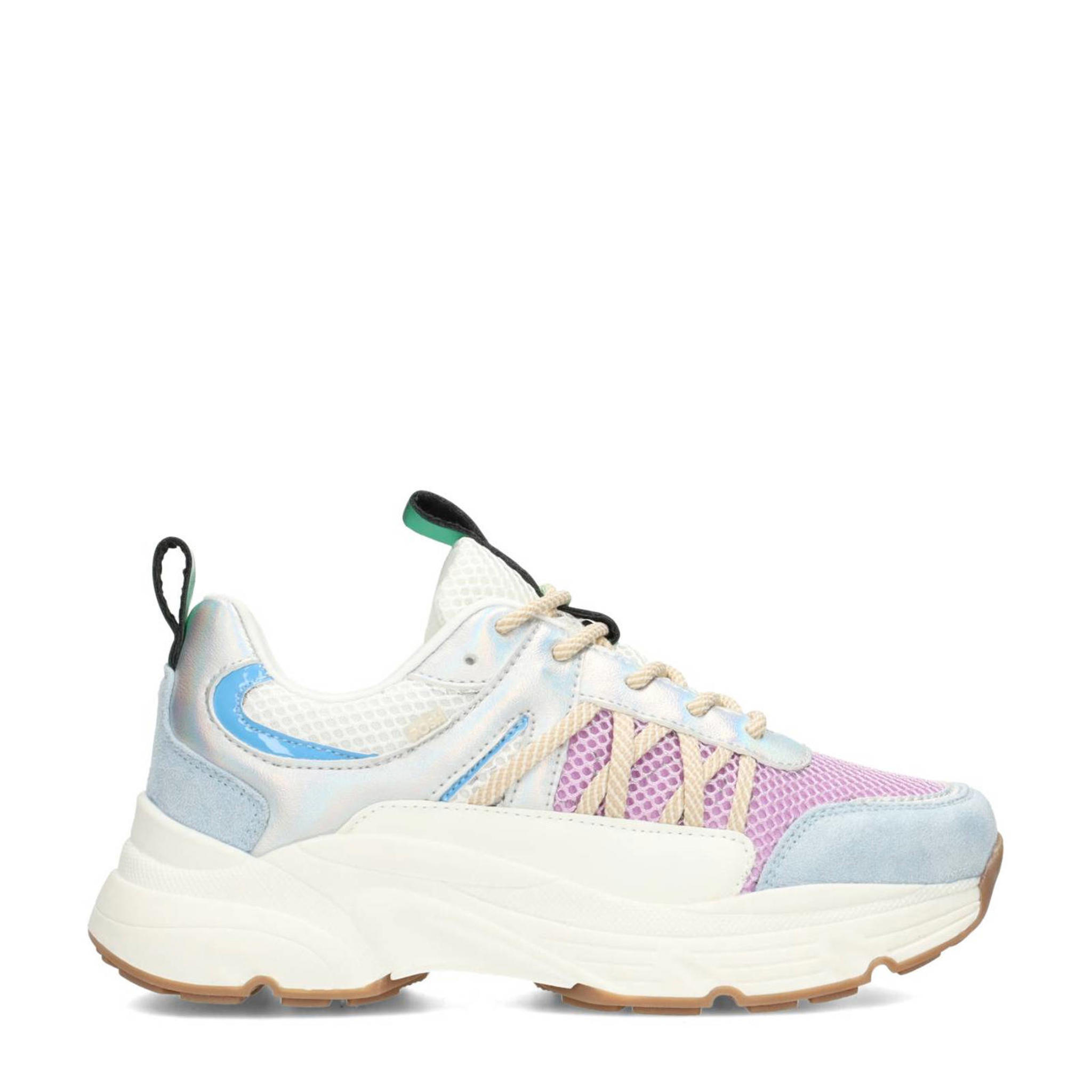 POSH by Poelman Ayoki chunky sneakers lichtroze/blauw | wehkamp