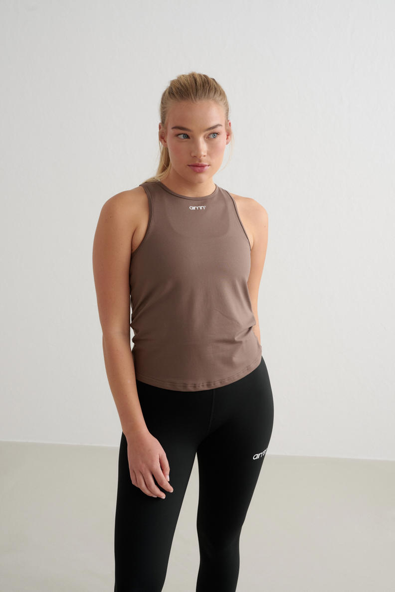 Aim'n sporttop Soft Basic bruin | wehkamp